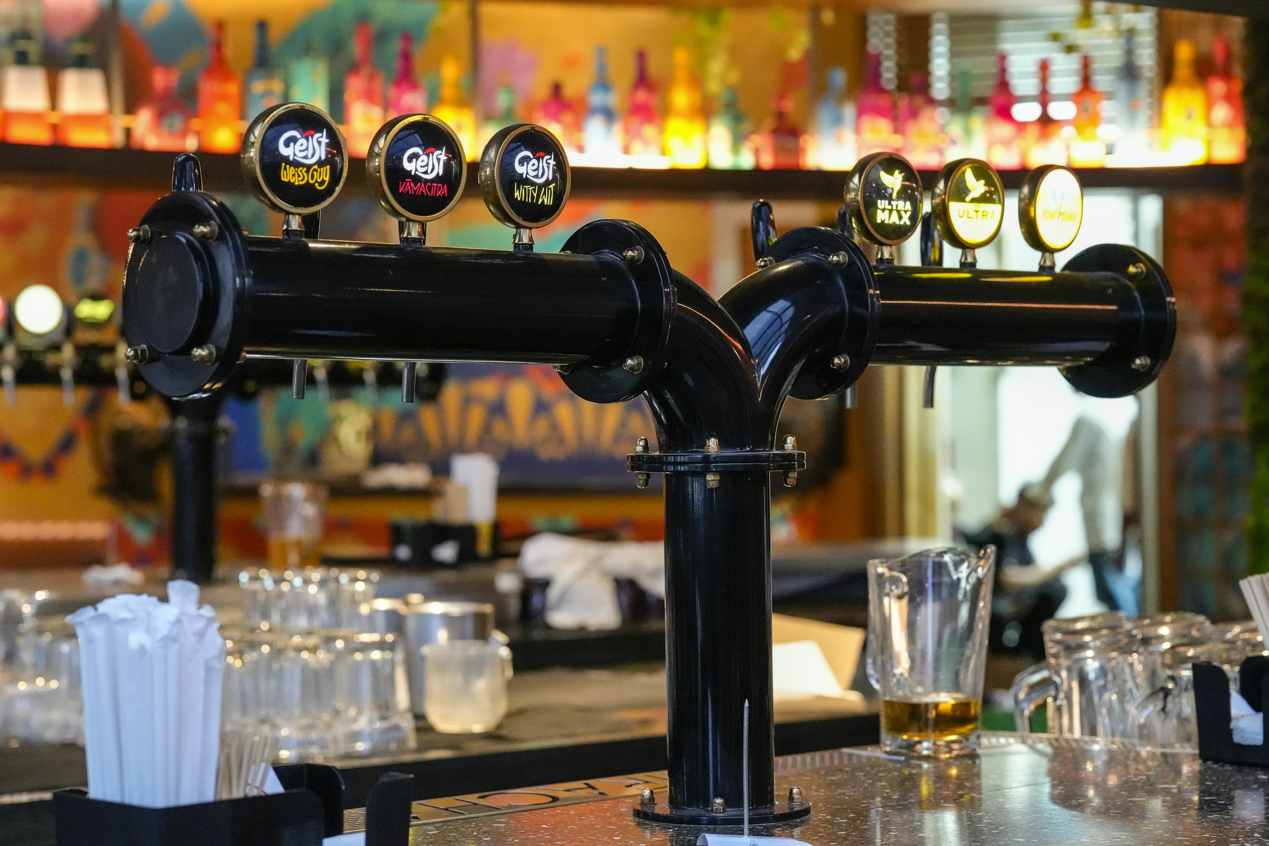 Barcraft: A Double Spout at Sunset Behind the Counter
