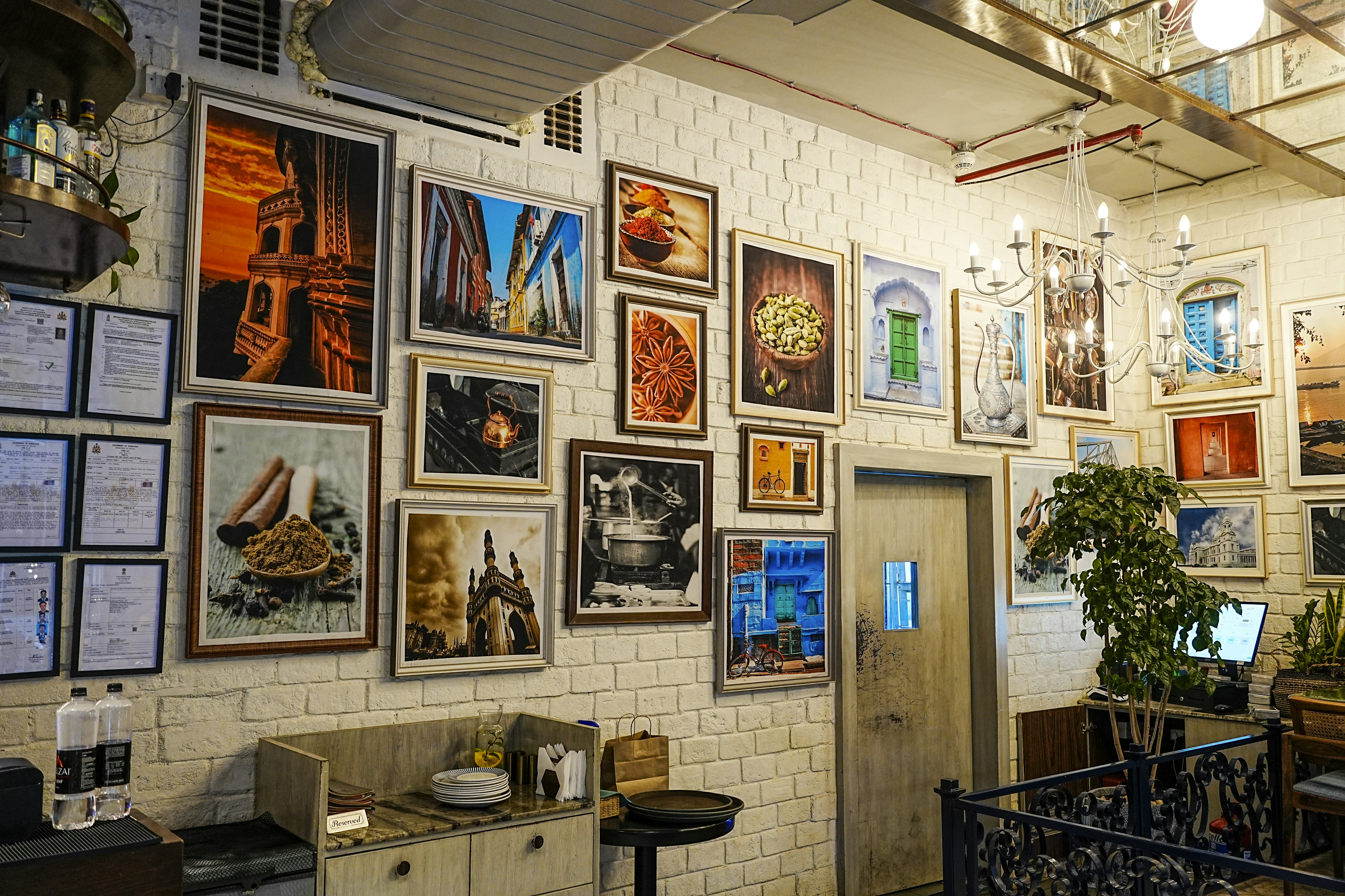 Gallery Wall of Framed Flavor: A Cozy Café Exhibit