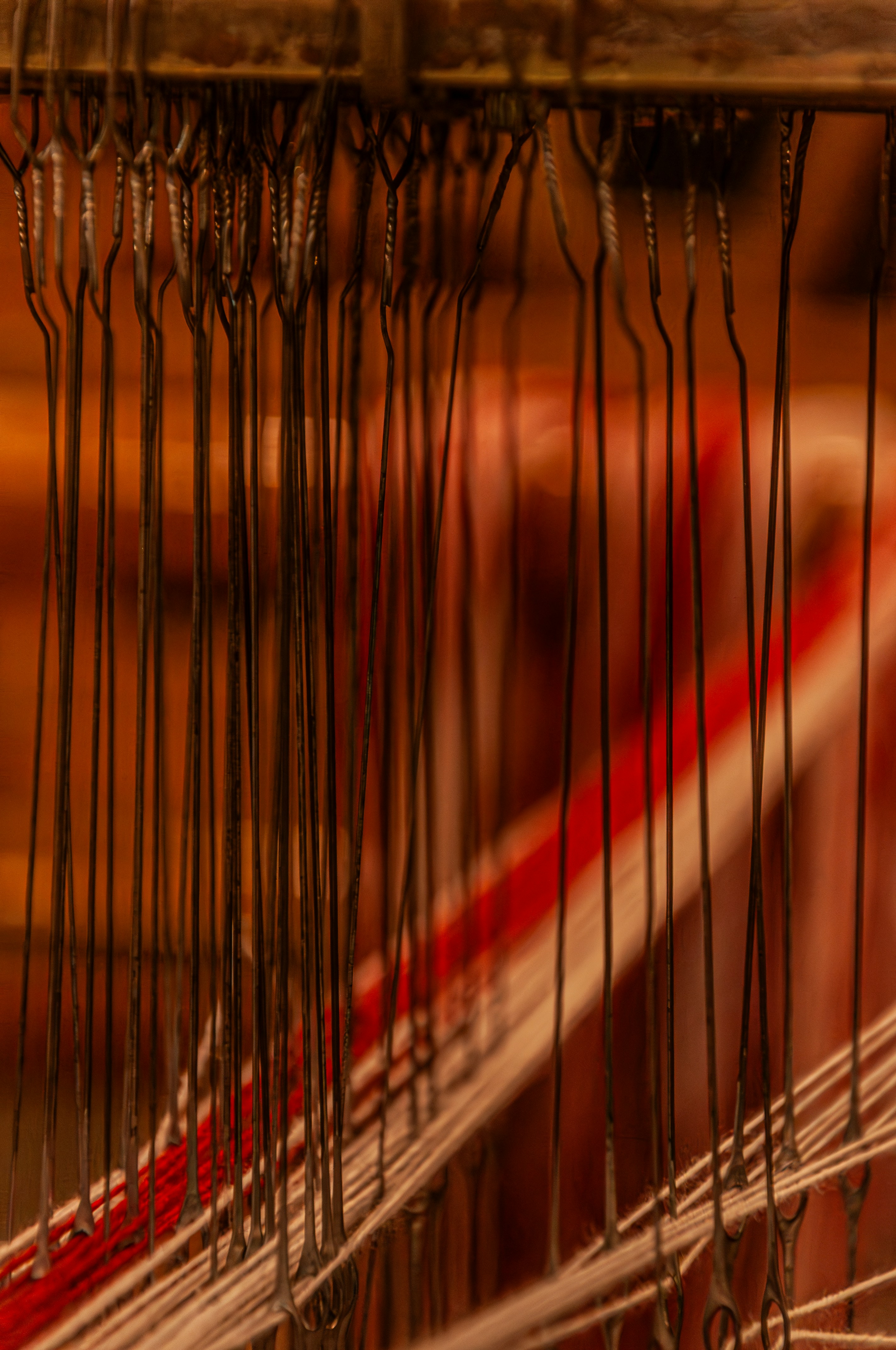 Threads of Orange: A Fiery Tangle at the Loom