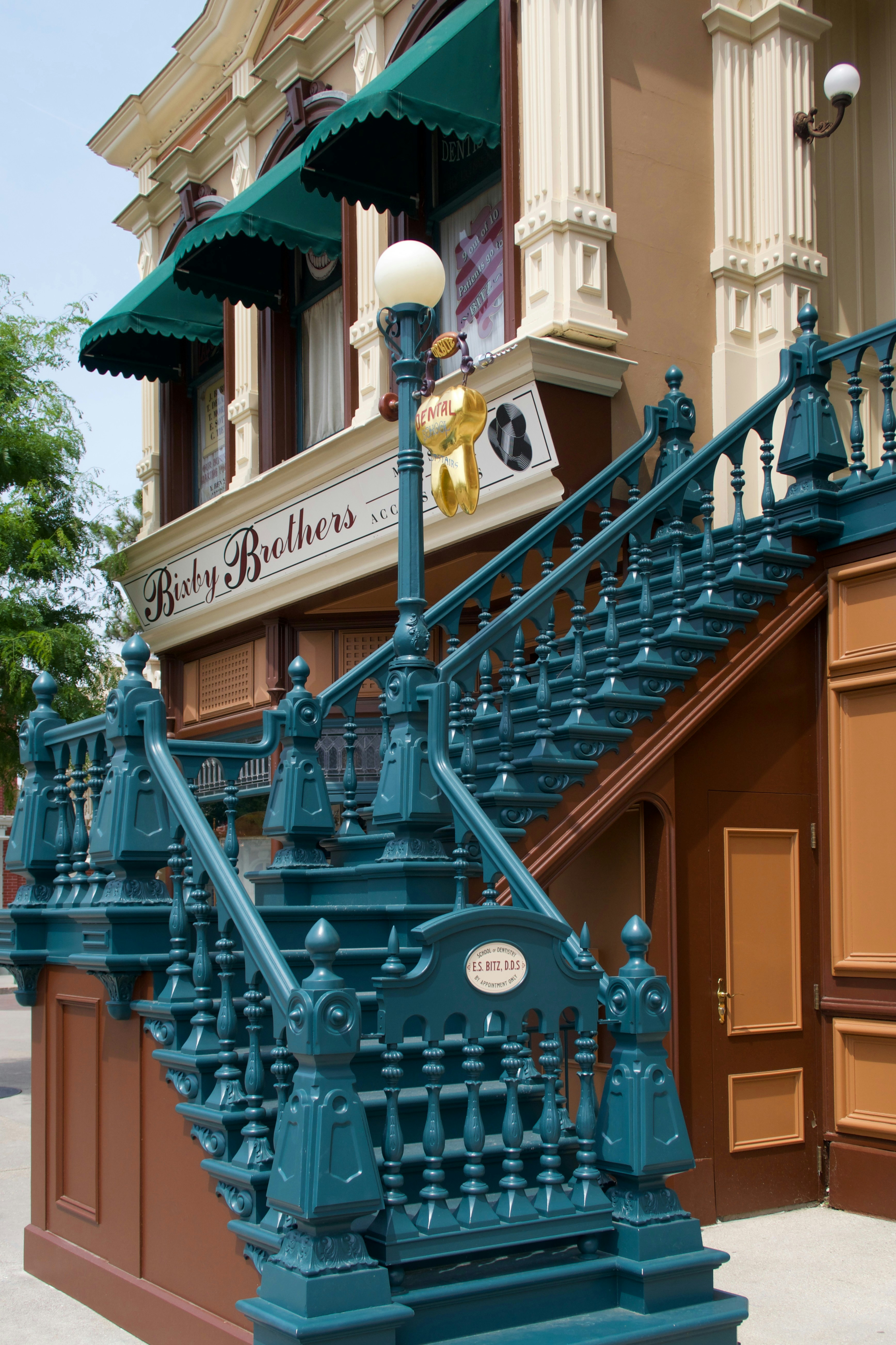 Blue-Violet Staircase to Heritage Signage