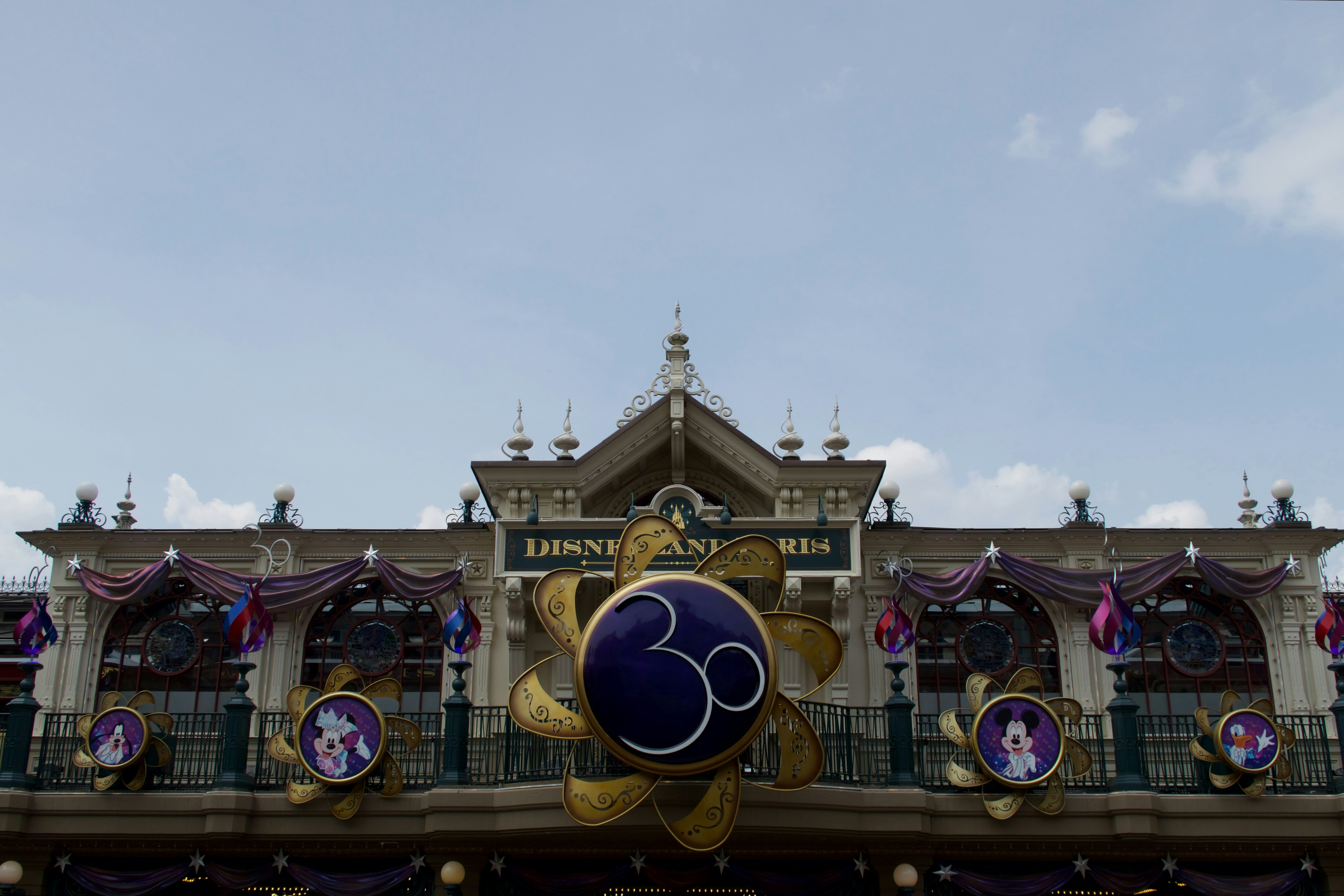 Castle Crest with Circular Emblem at Disney Entrance