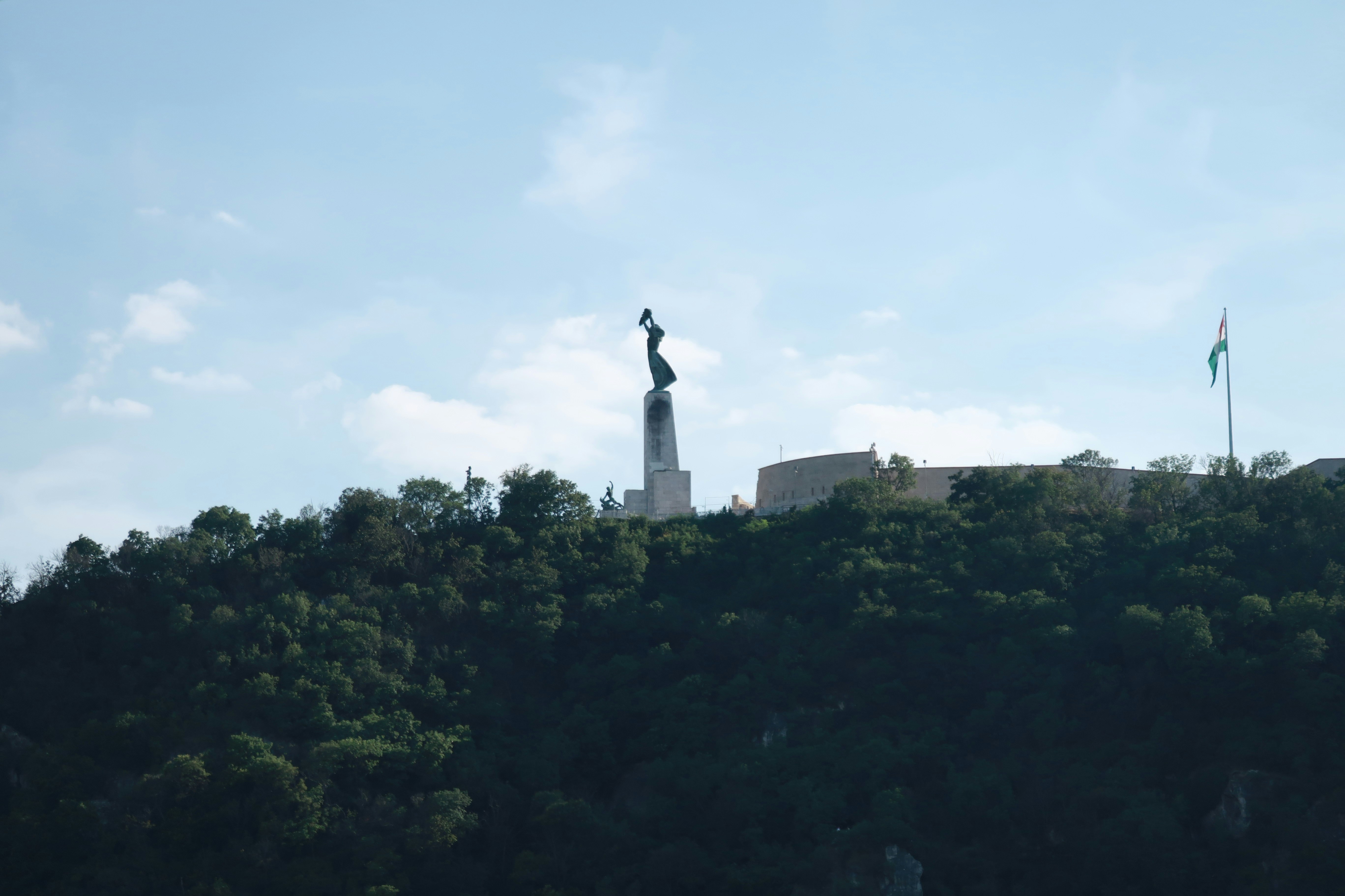Hilltop Monument Emerges Above the Canopy