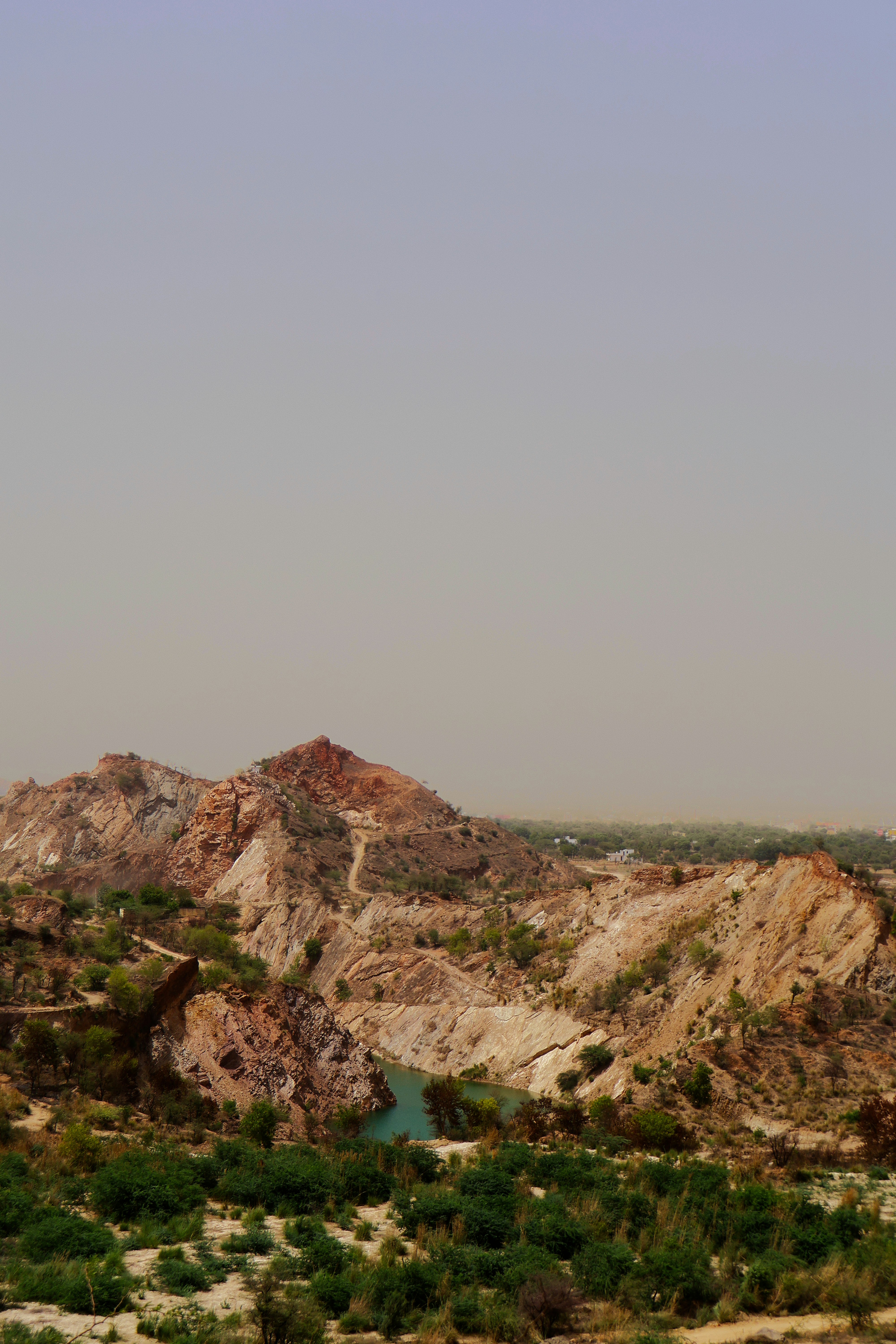 Rugged Quarry Horizon: A Desert Skyline Overlook