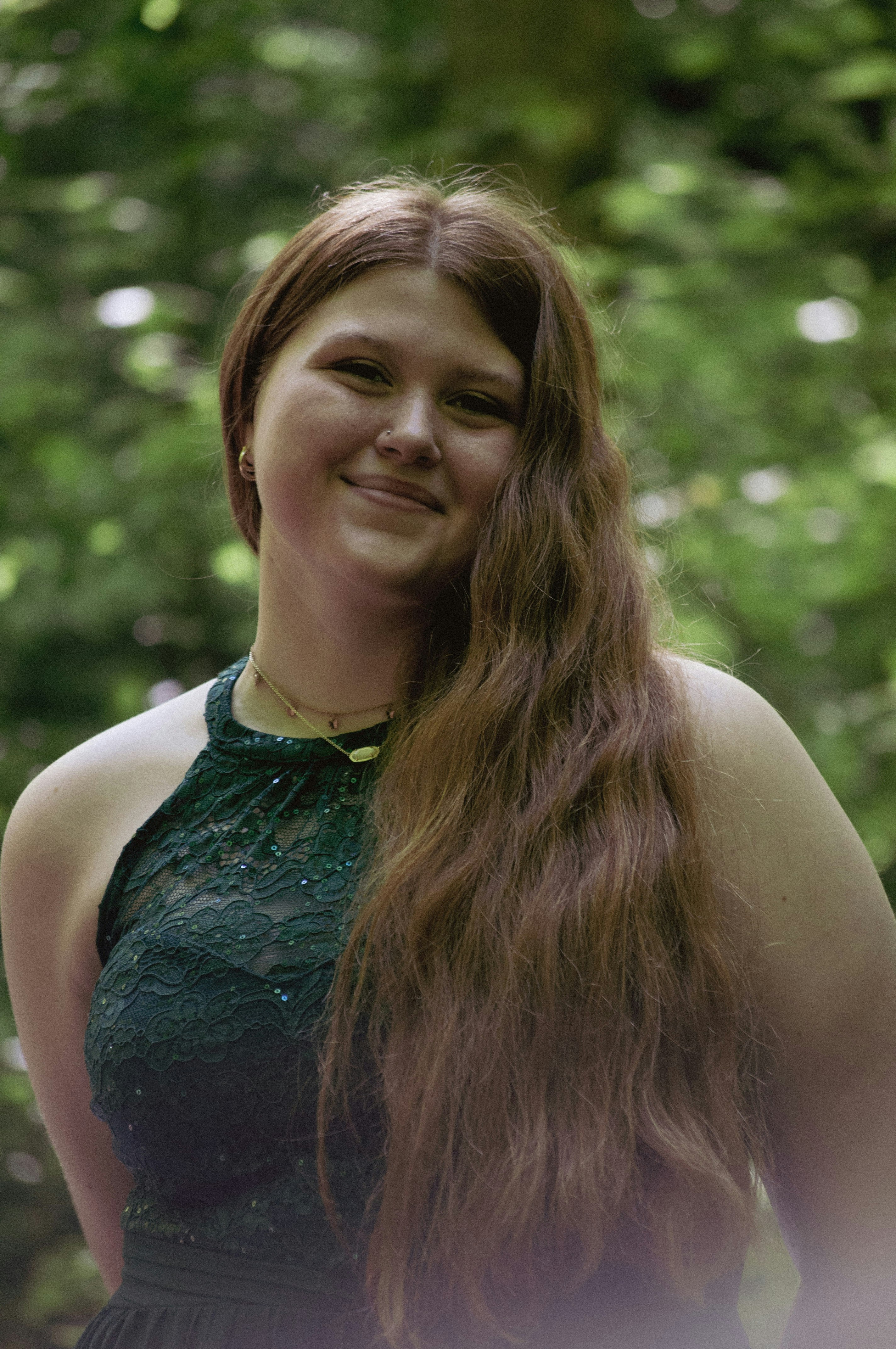 Soft Confidence in a Forest Portrait