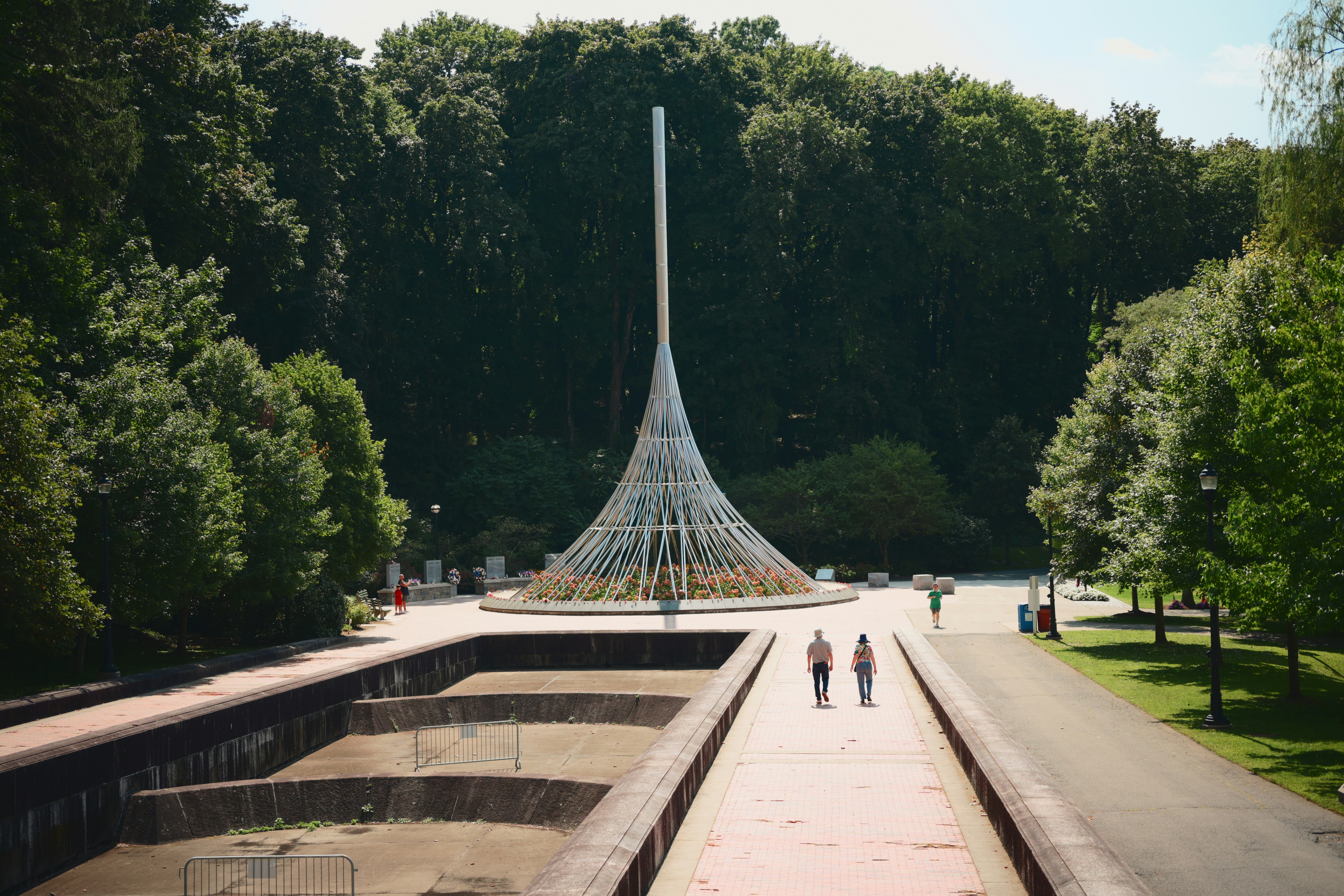Monumental Spiral at the End of a Quiet Terrace