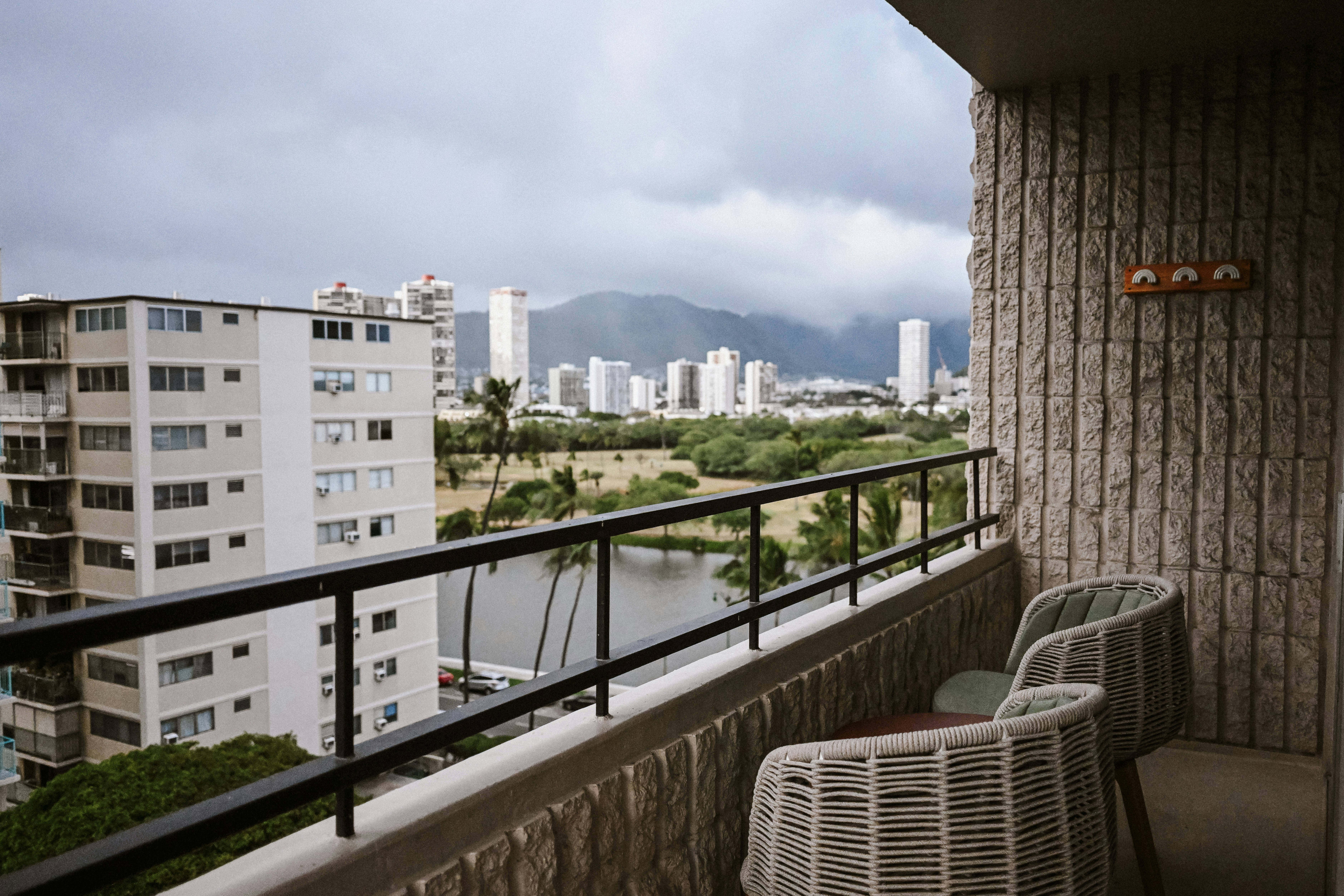 Balcony Overlook: Cityscape Beyond a Quiet Terrace