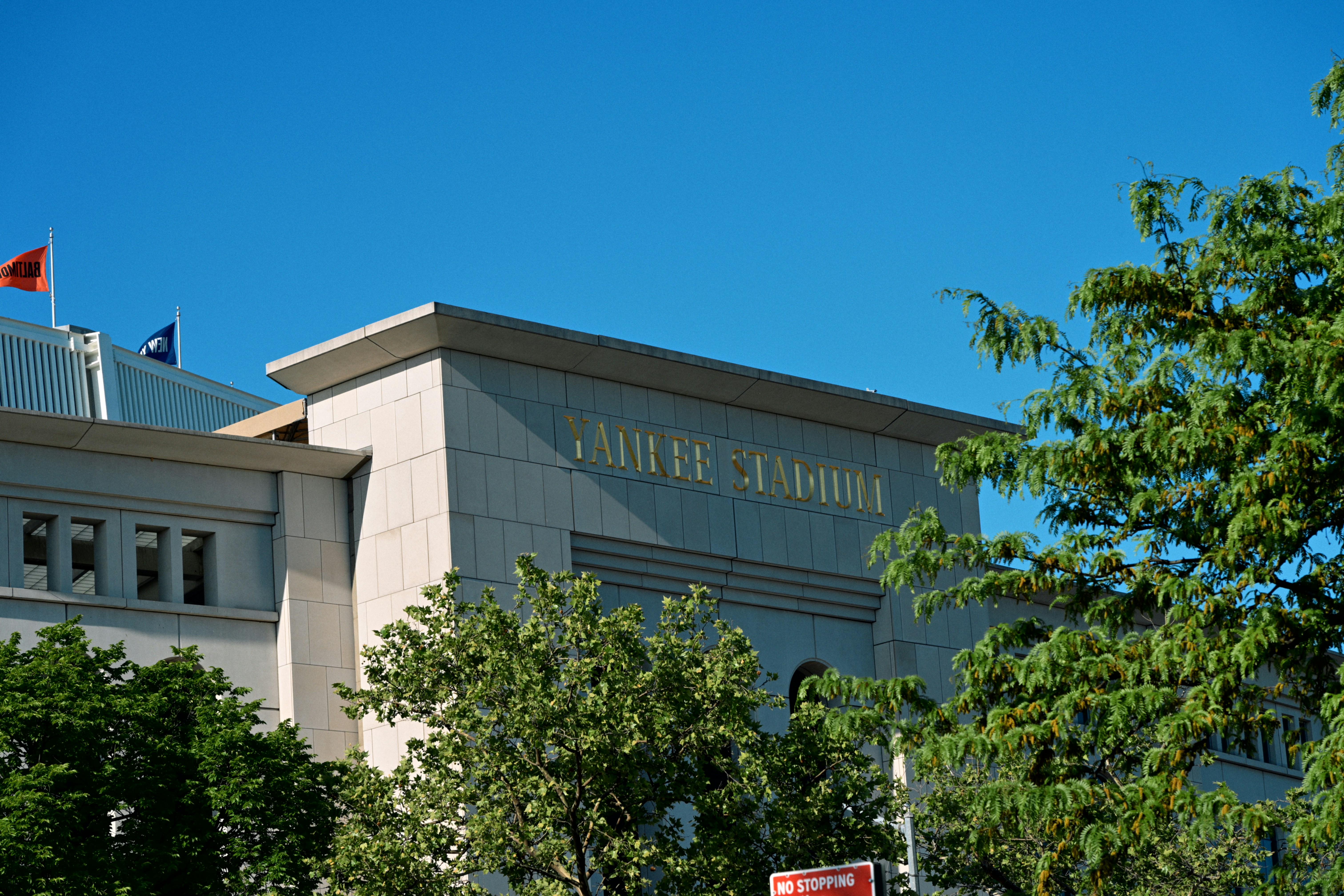 The saint-gobain building under a clear blue sky.