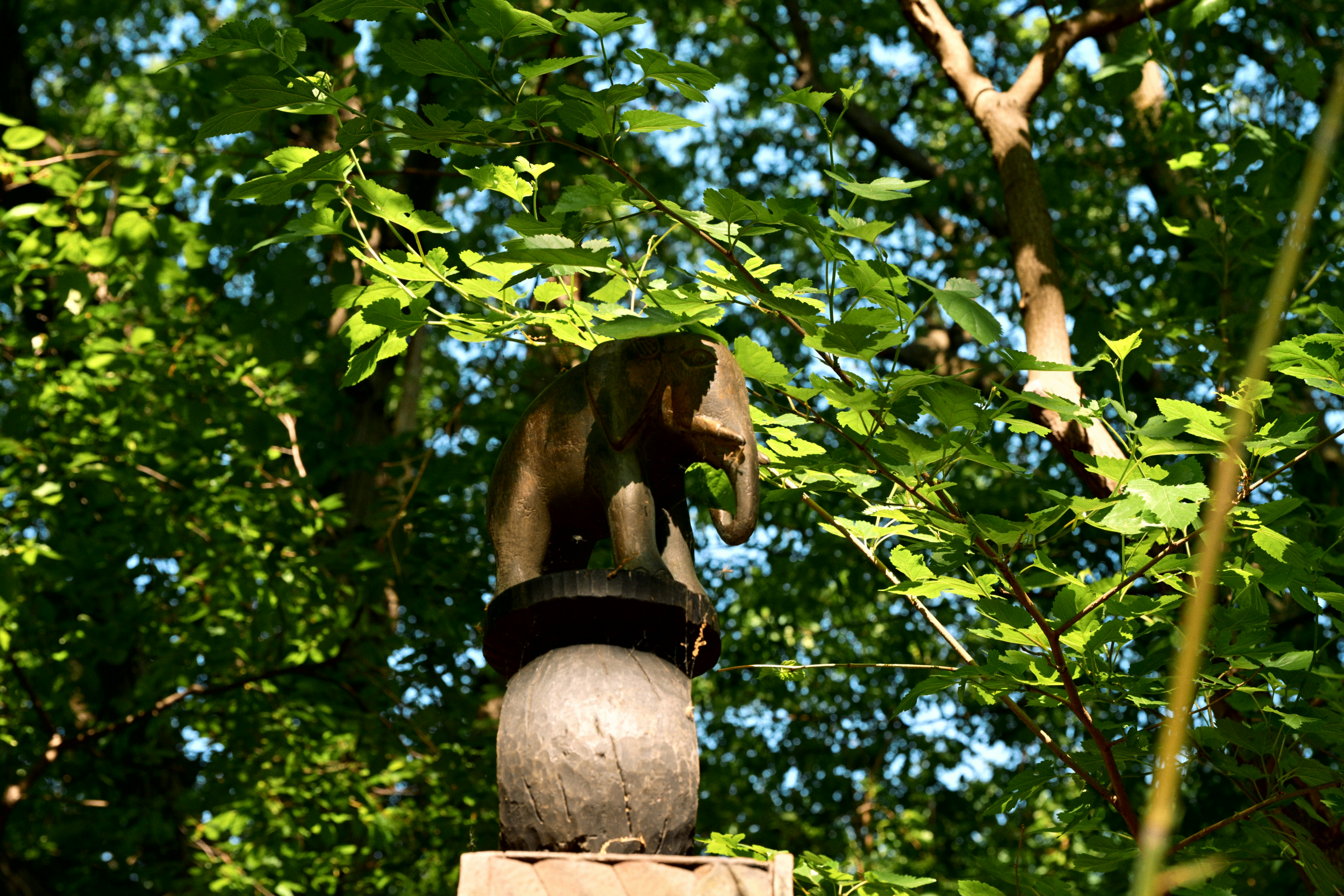 Whispering Statue: A Weathered Figure Guarding the Garden