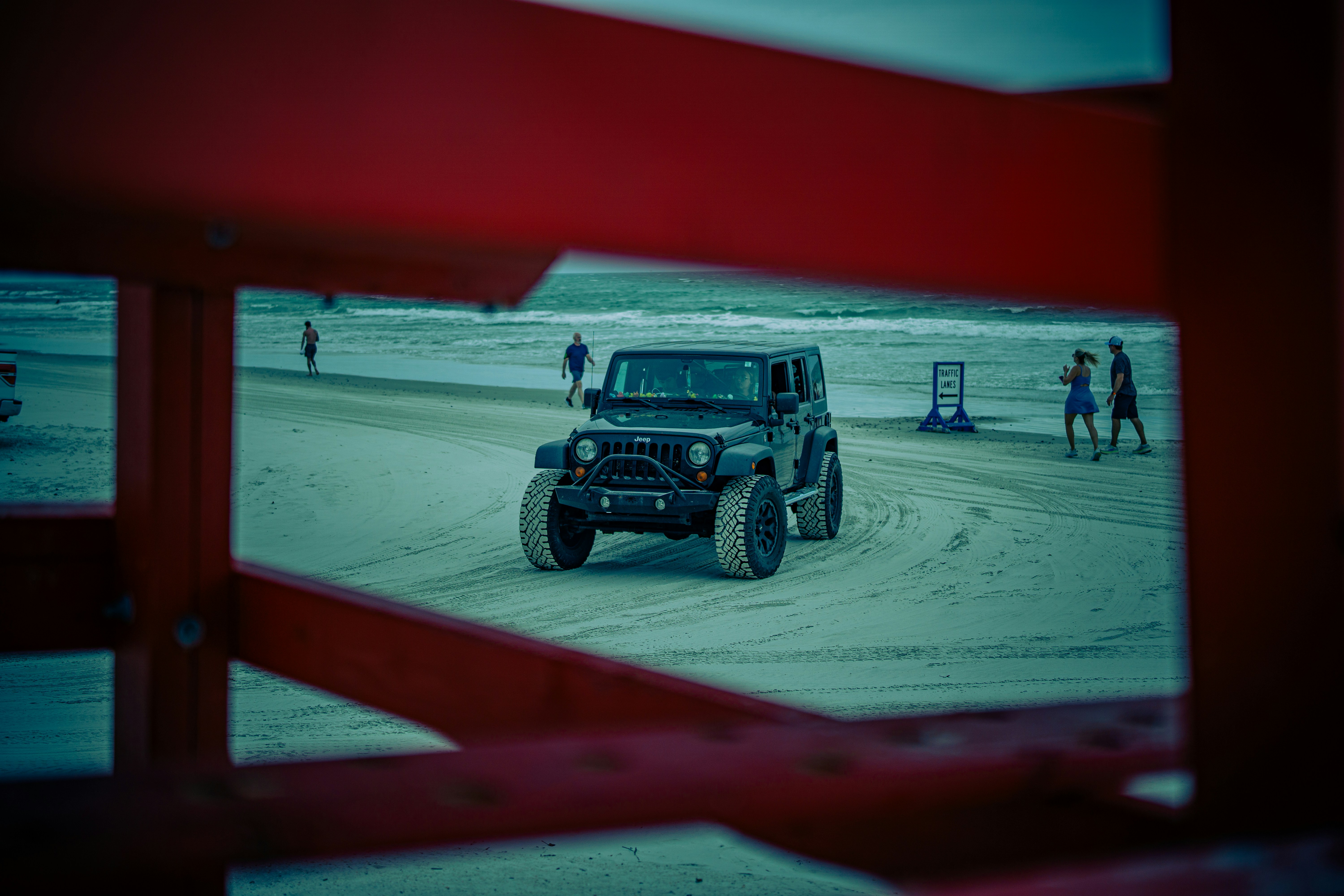 Jeep on the Quiet Shoreframe