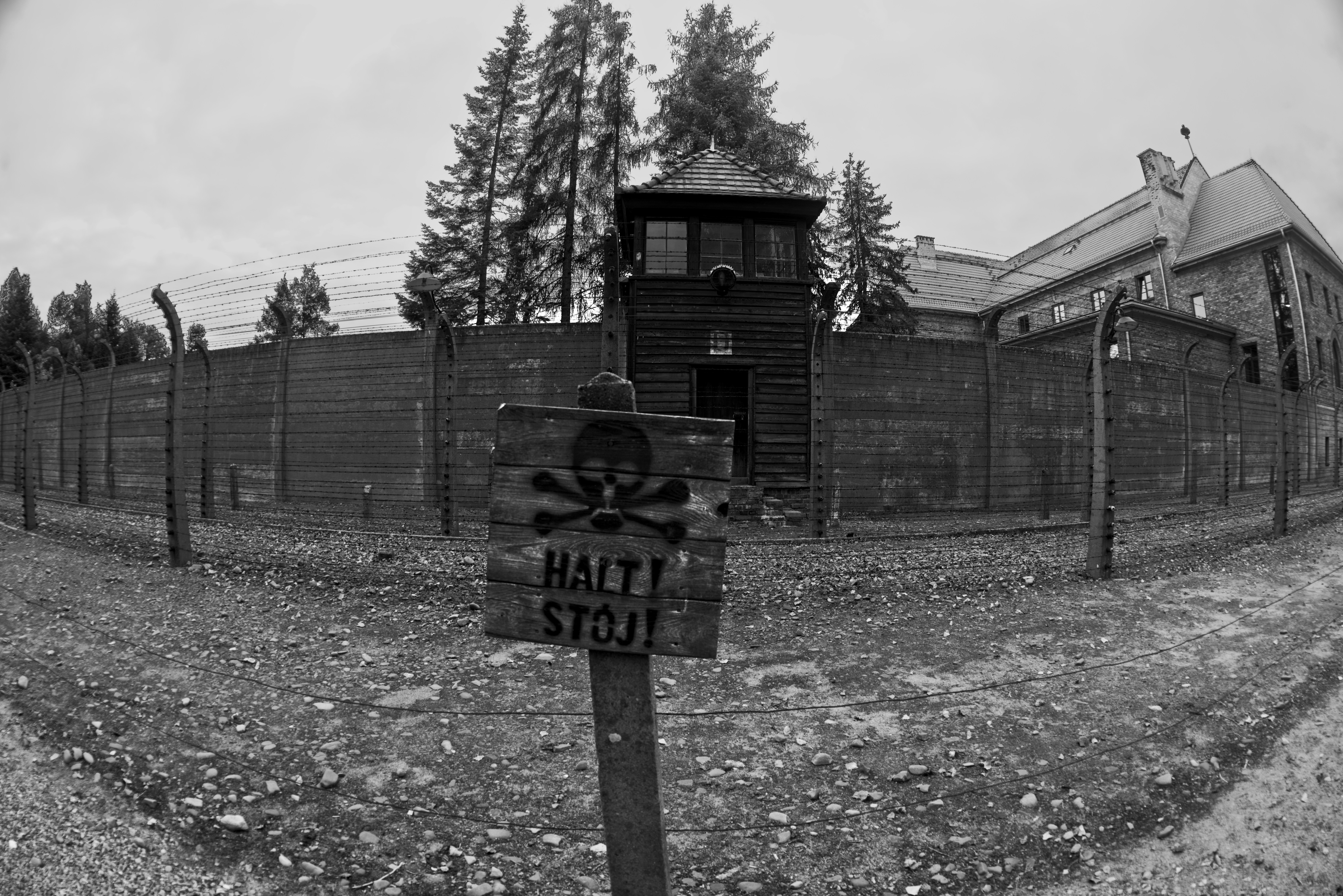 Barrier of Barbed Borders: A Panoramic View of a High-Security Compound