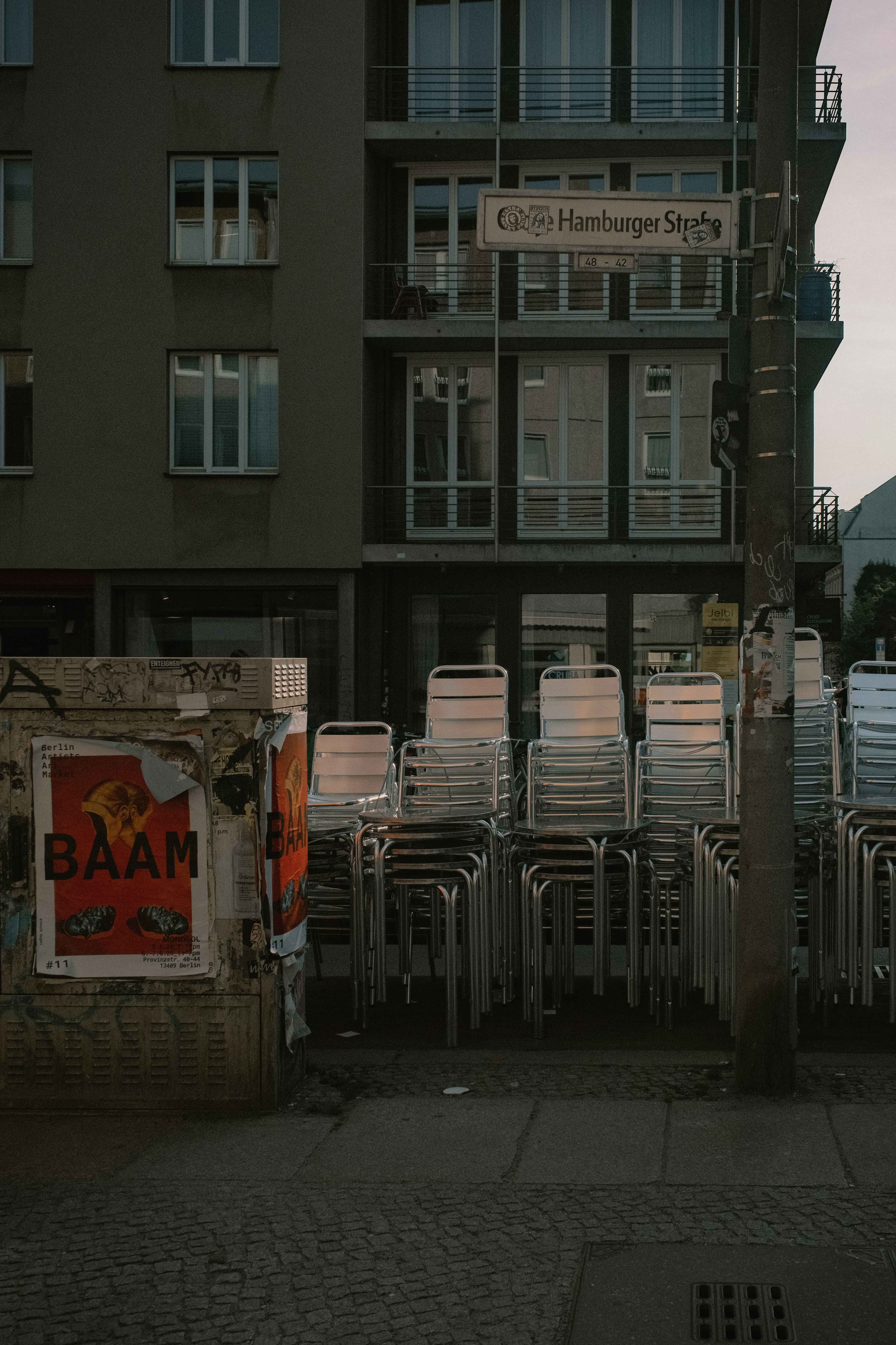 Stacked Silence on Hamburger Street