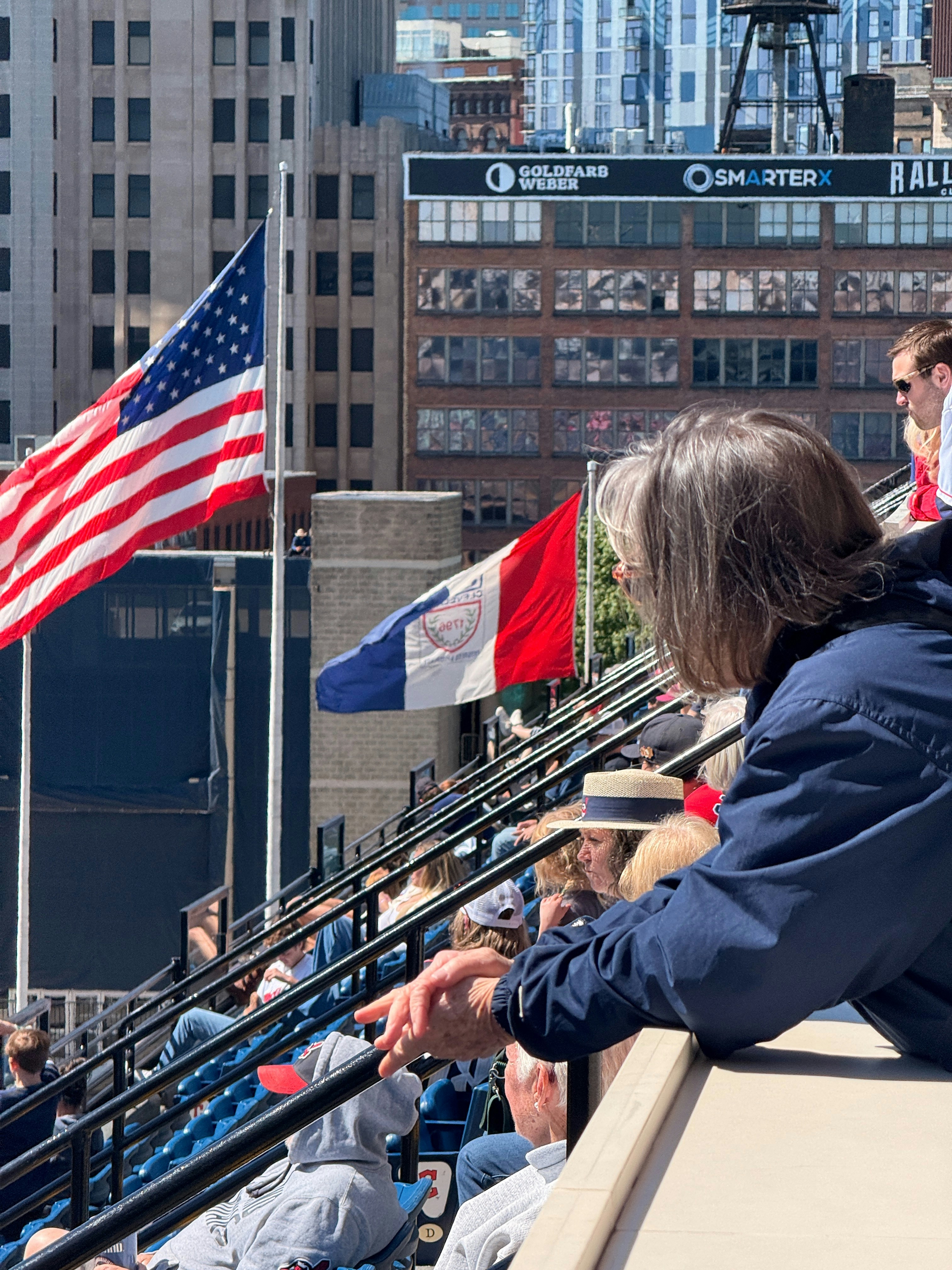 Overlook of Flag Walk: A Balcony of Spectators Watching the Stage