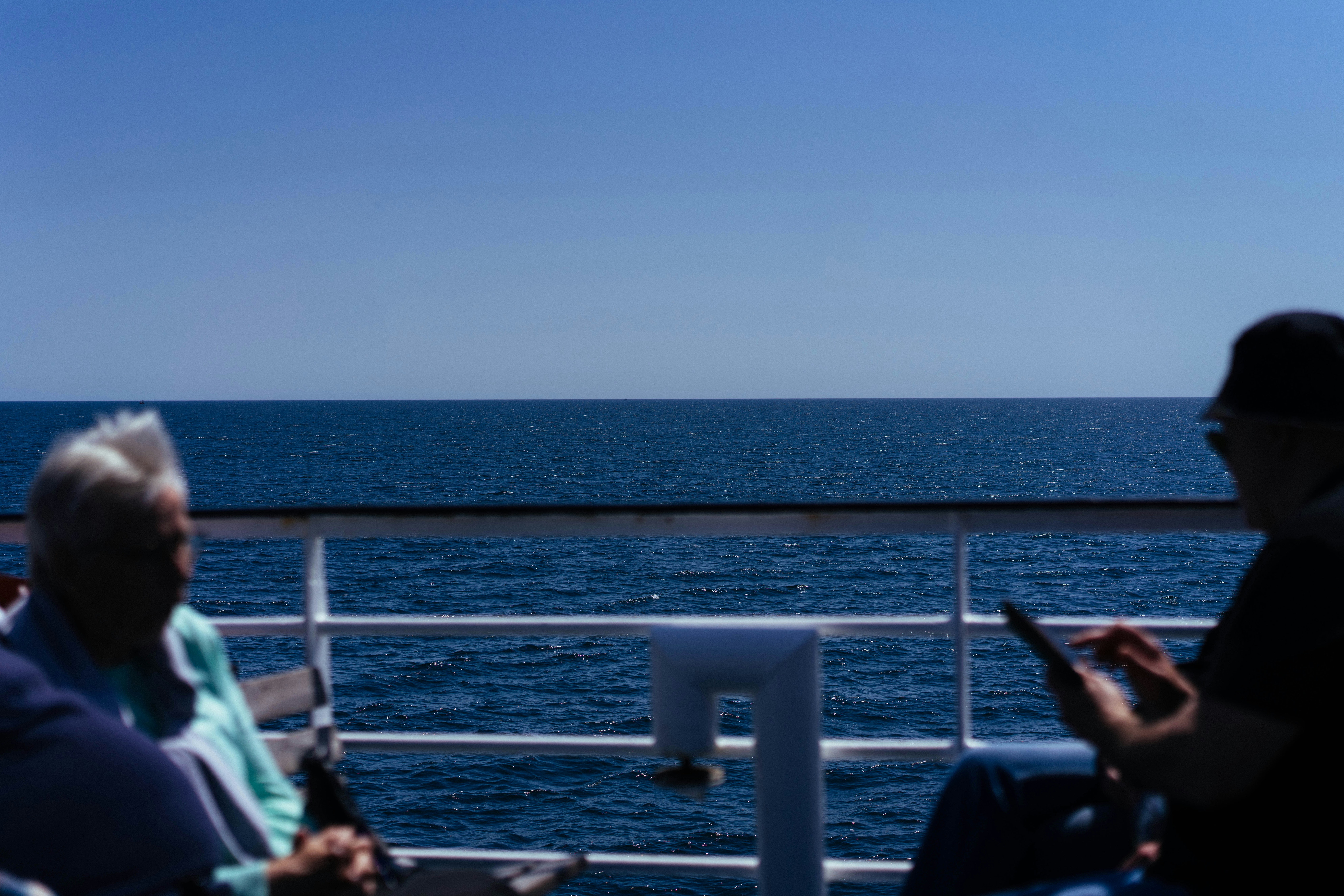 Sunlit Sea Rendezvous on the Quiet Deck