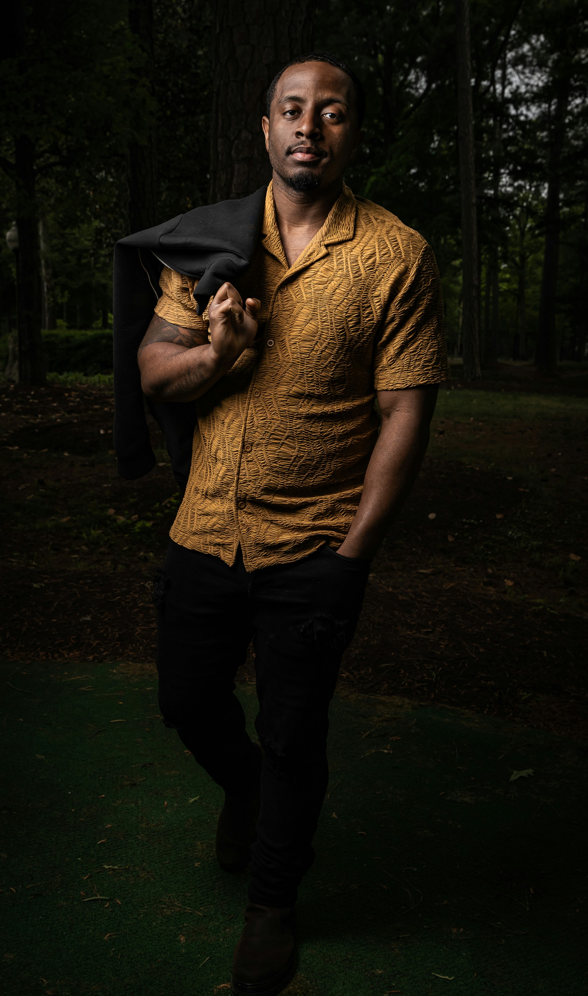 Golden Hour Confidence: A Portrait in the Park