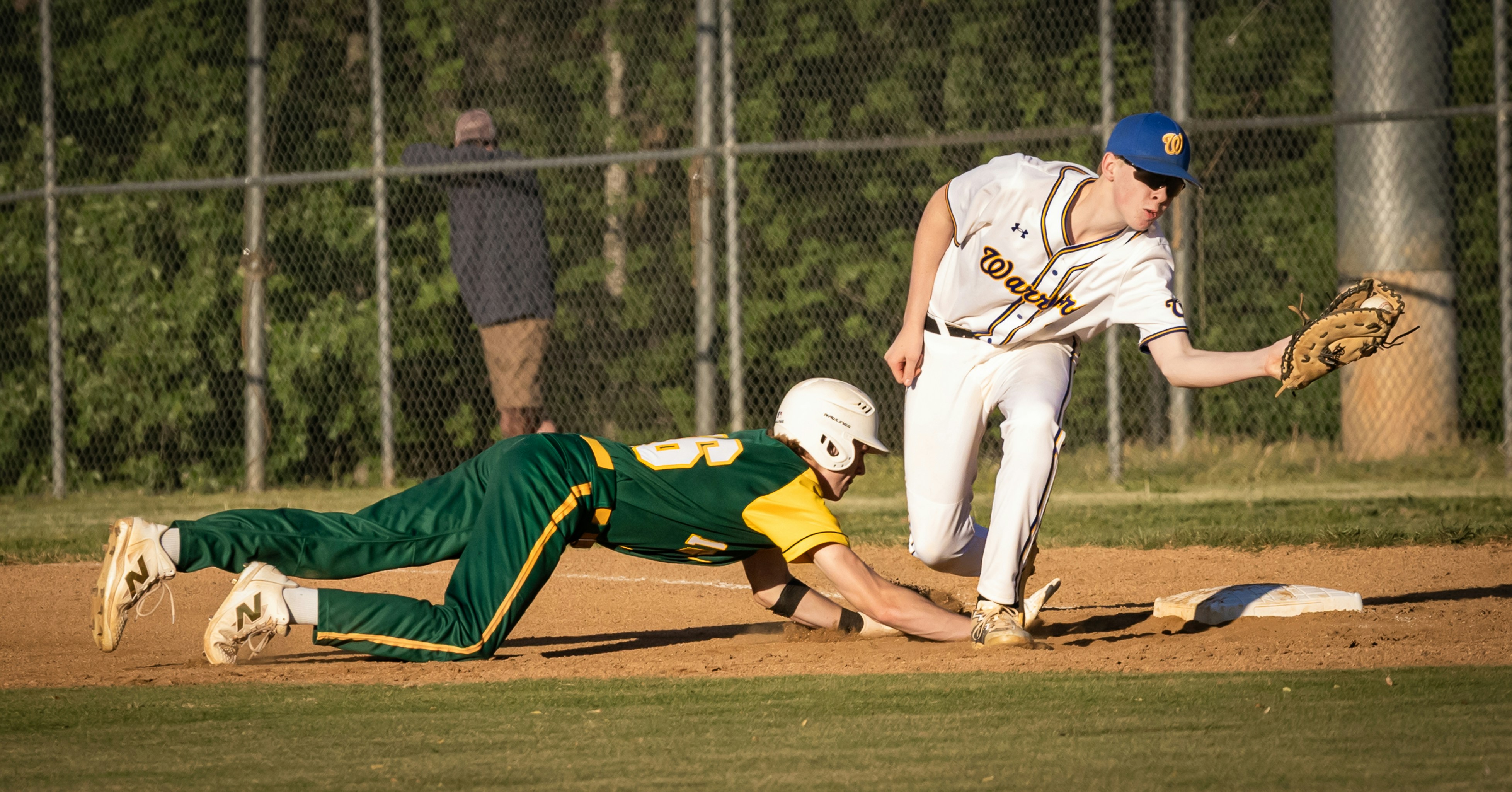 Sliding Tag at Home: A Close-Call on the Dirt