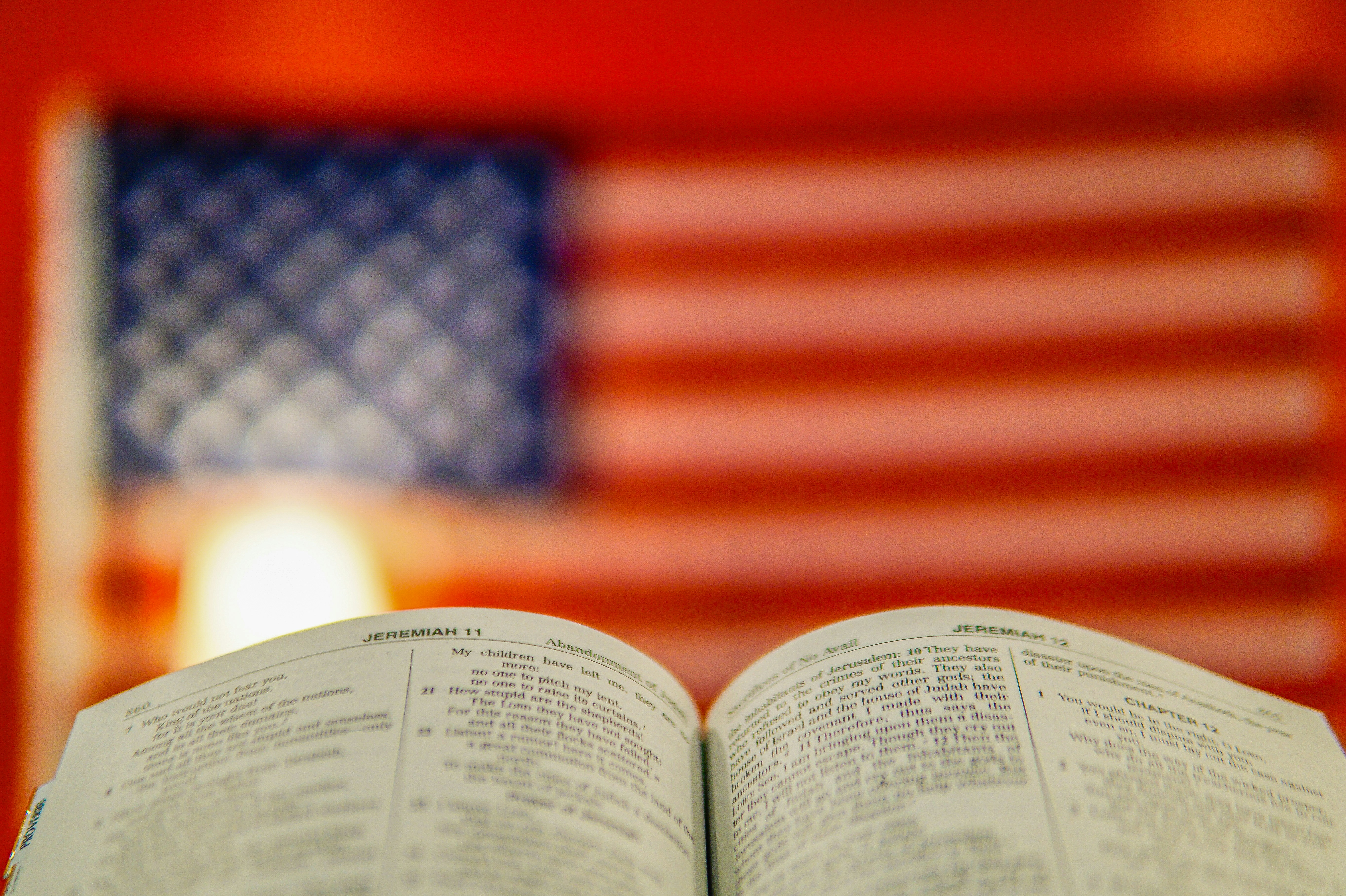 Open Pages, Flag in the Background