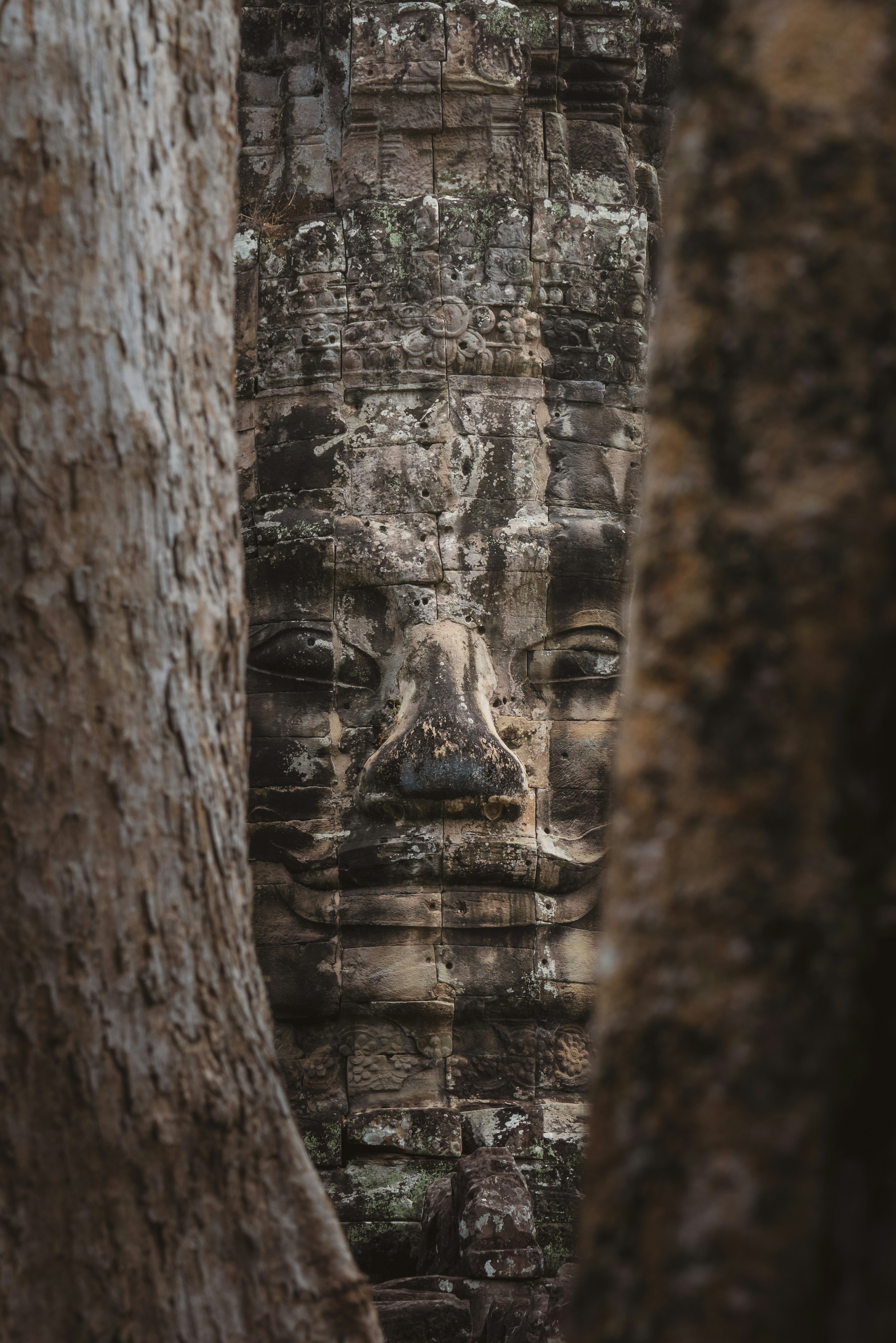 The Gaze Beneath the Mask: Hidden Faces of Stone