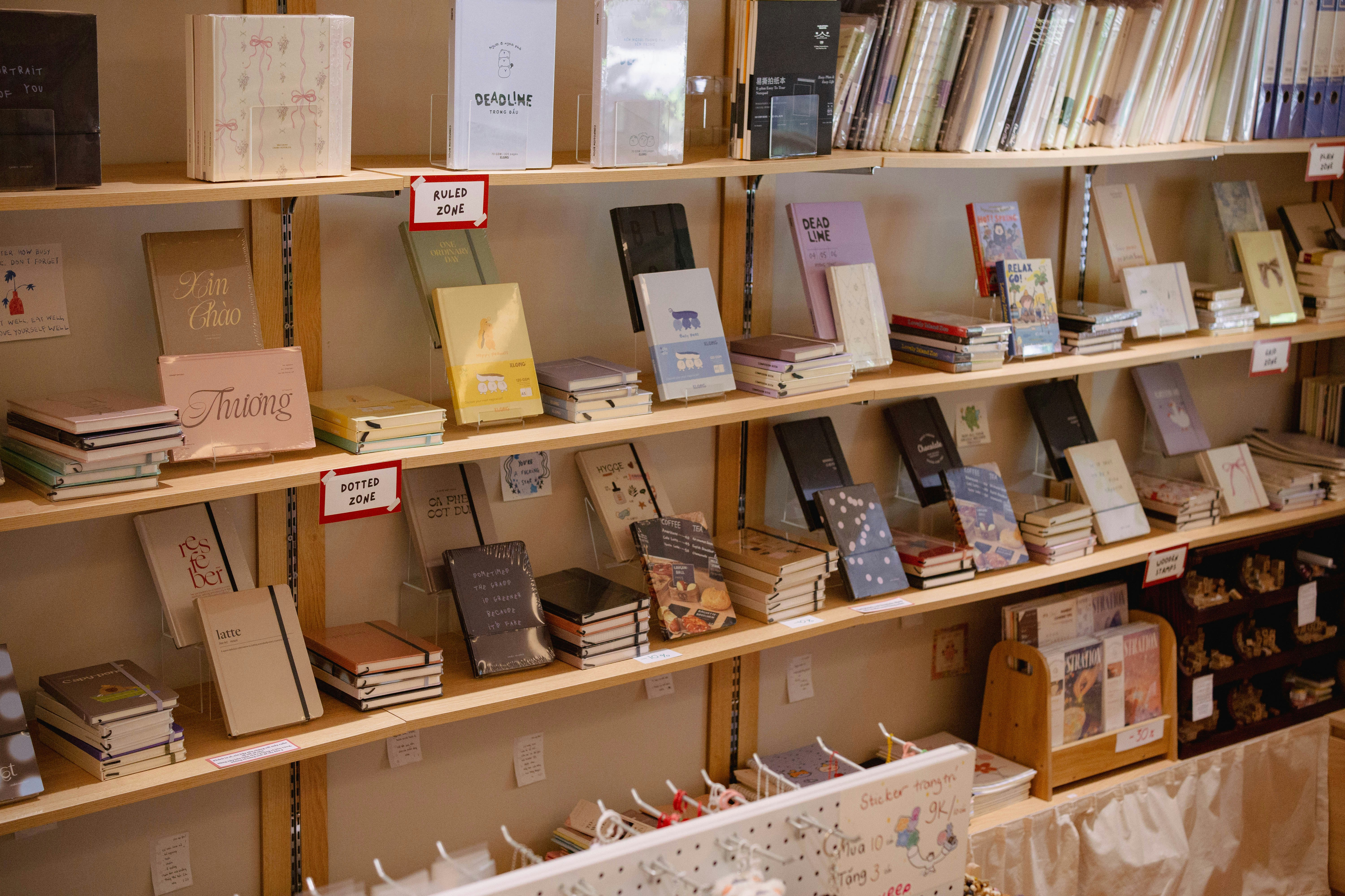 Shelves of Stories: A Quiet Library Corner of Painted Books and Soft Light