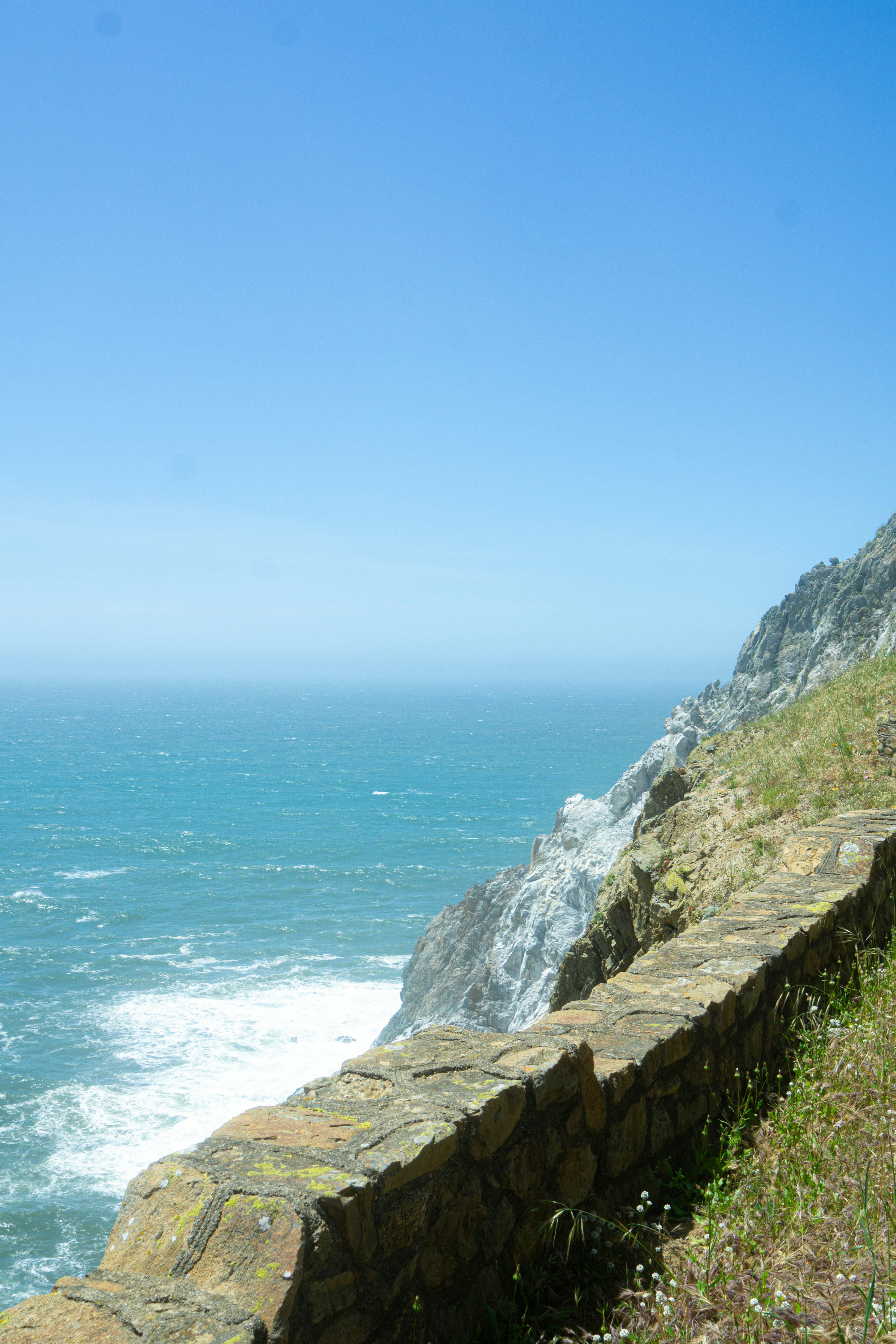 Sea-Edge Overlook: Cliff Wall Meets Blue Horizon