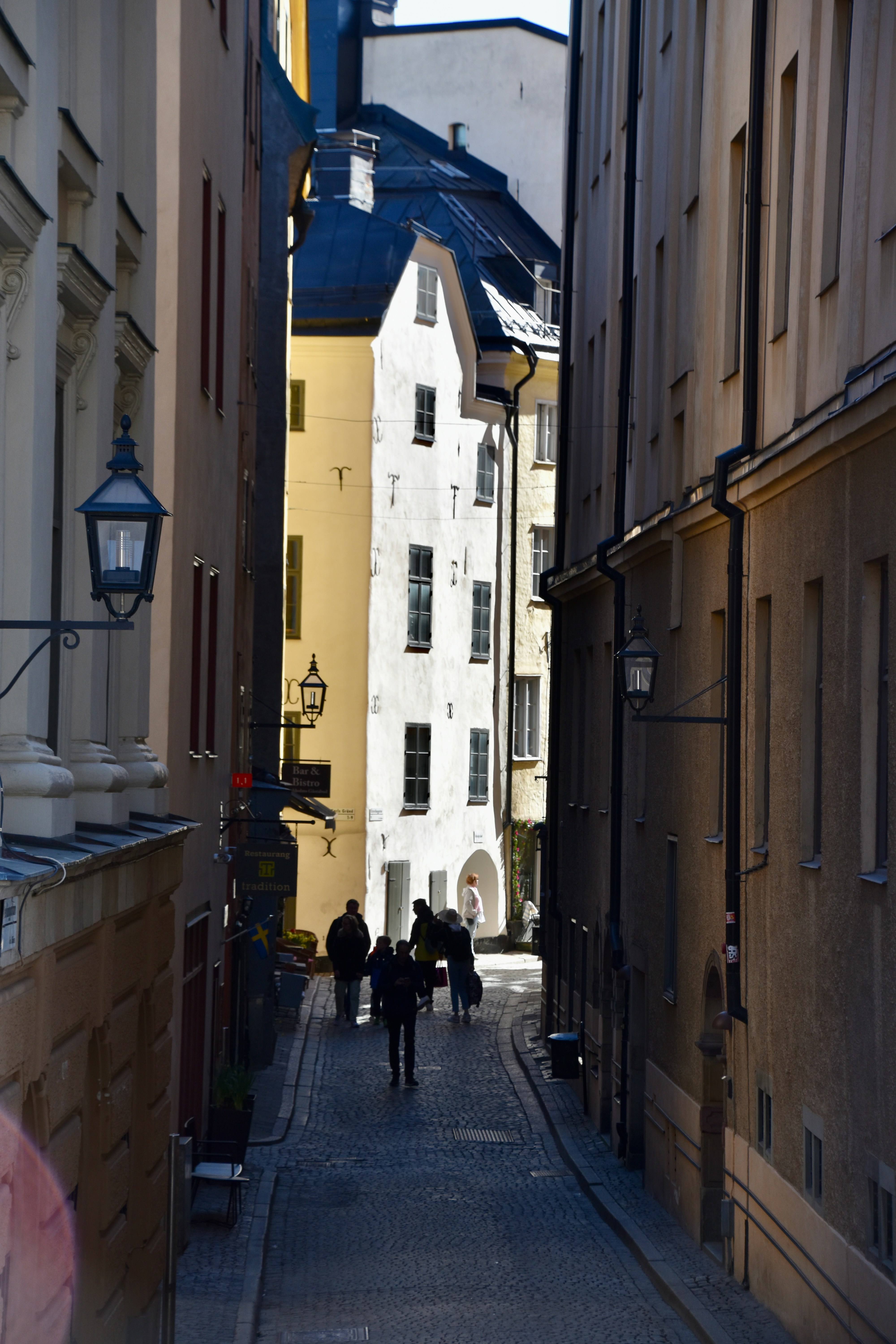 Cobbled Street Window to a Quiet Square
