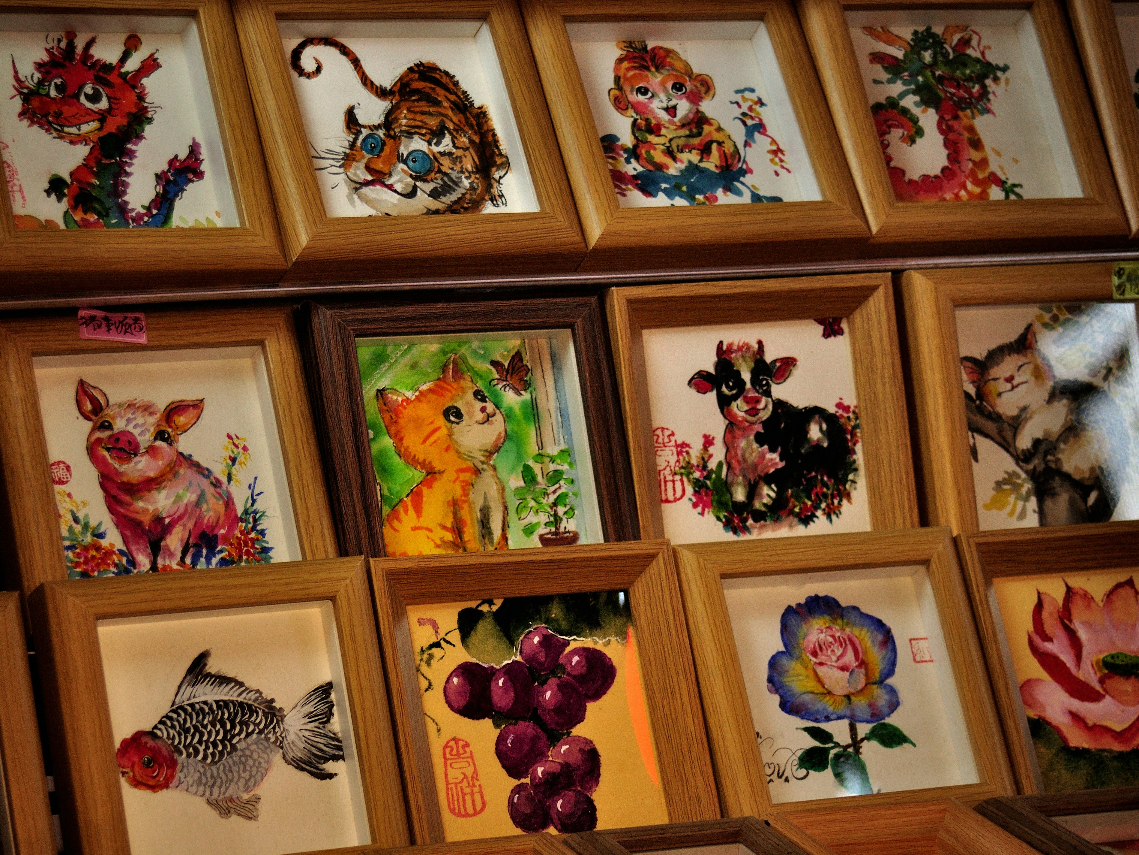 Suite of Painted Critters: A Cheerful Gallery of Framed Animal Portraits