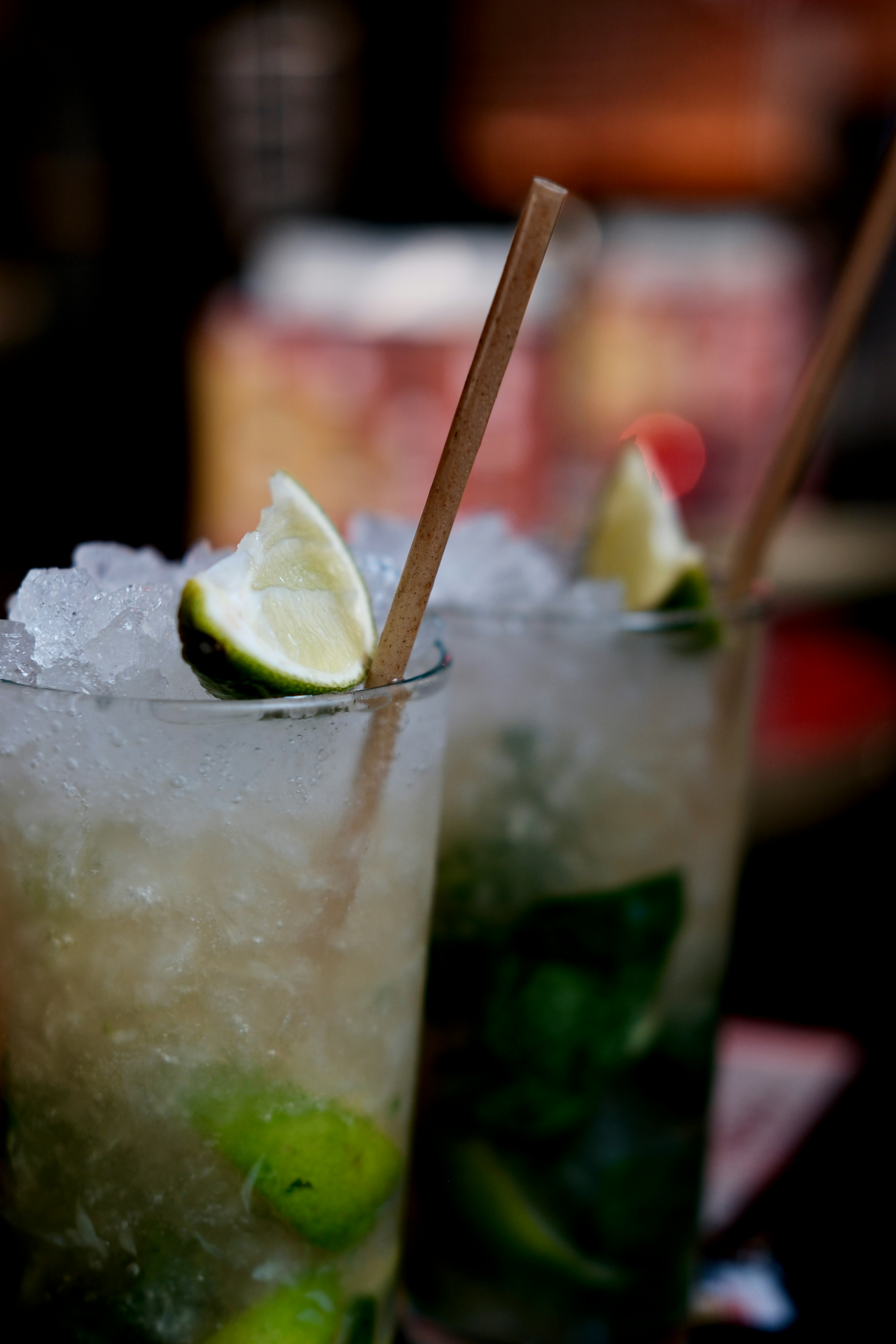 Lime-kissed Margarita Glasses: Icy Toasts in a Night Bar
