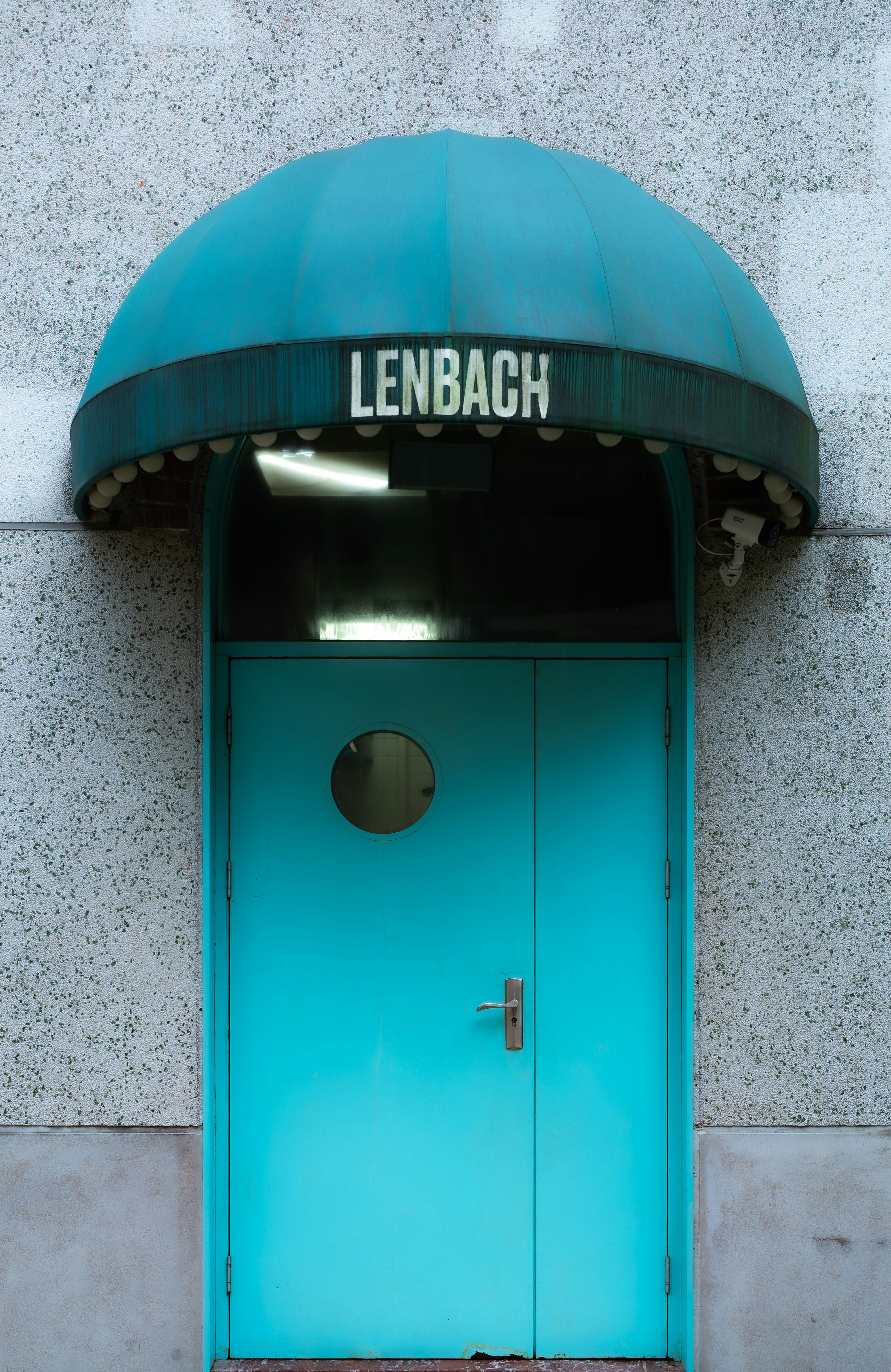 Teal Entrance Under a Teal Dome