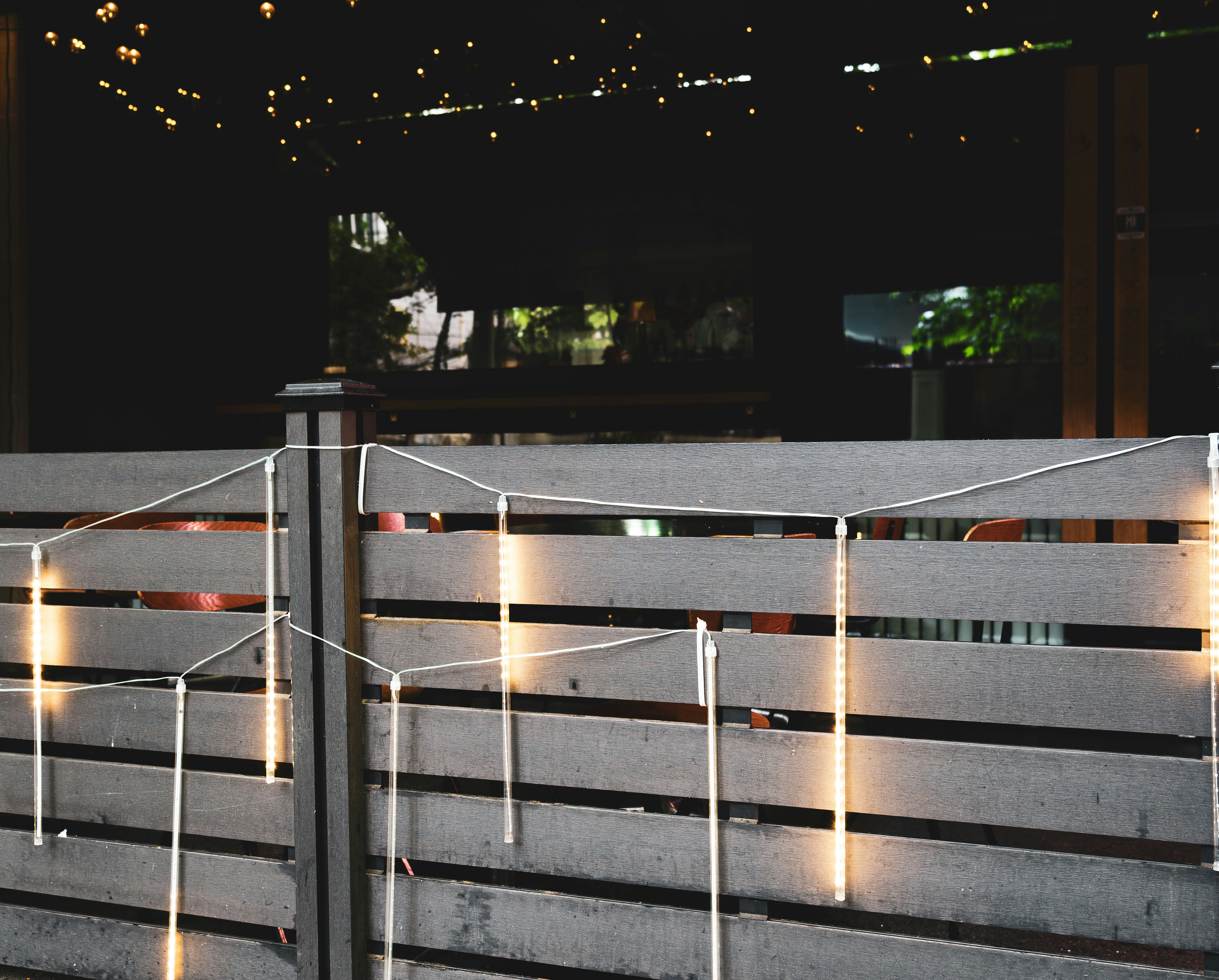 Neon Lines on a Quiet Balcony