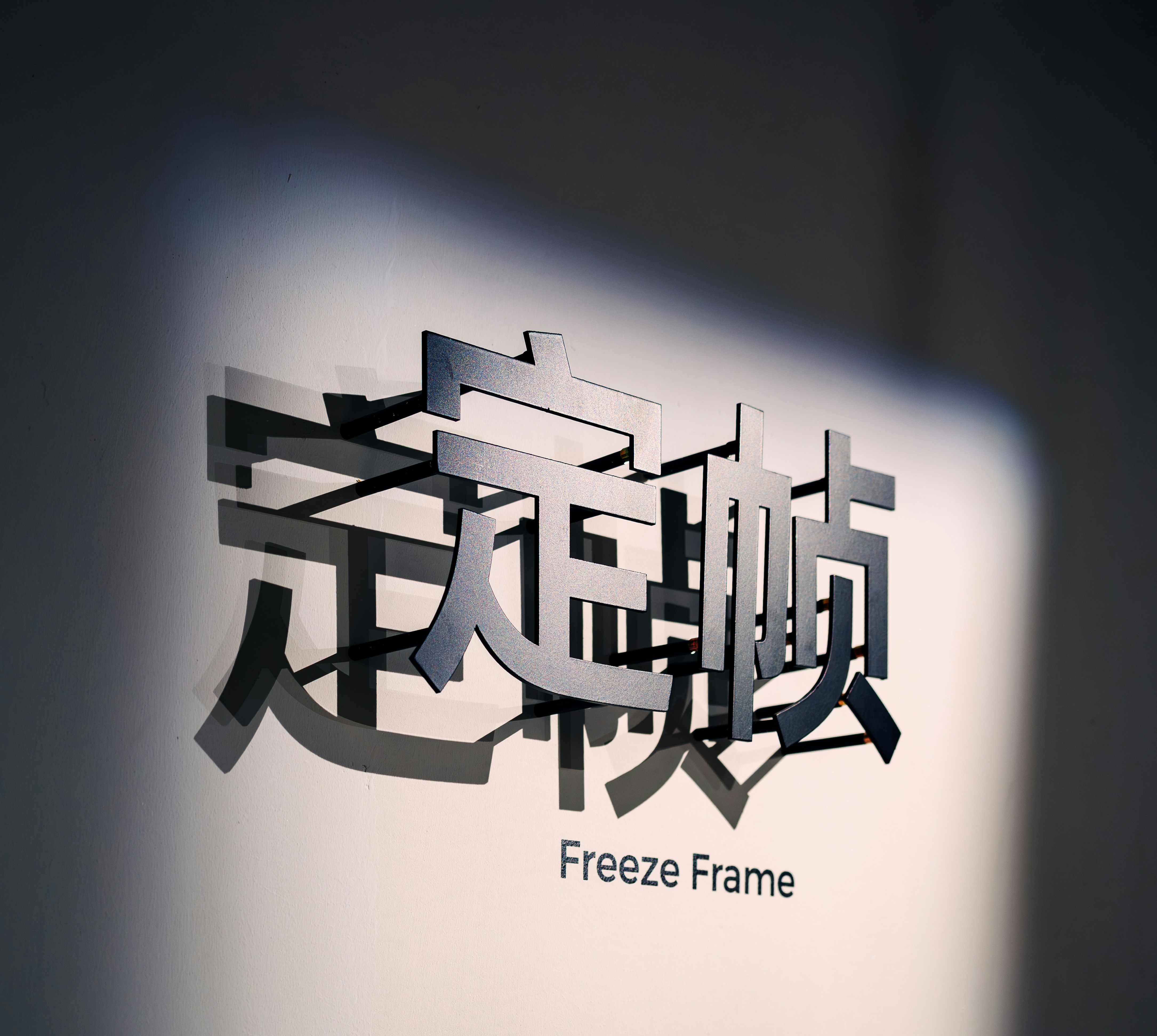 Freeze Frame: The Bold Chinese Characters Meet a Subtle Backlit Glow