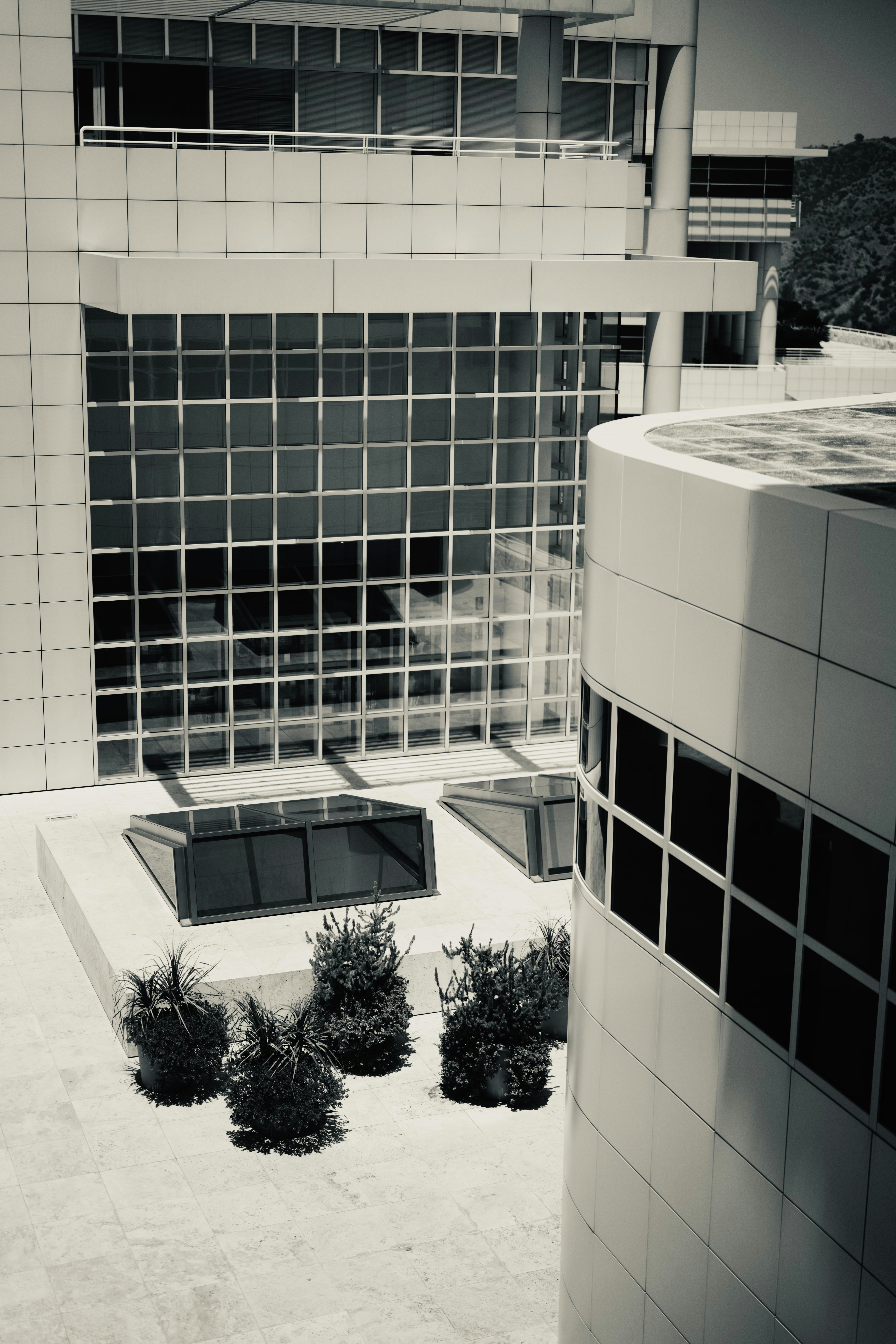 Architectural Geometry in a Quiet Courtyard