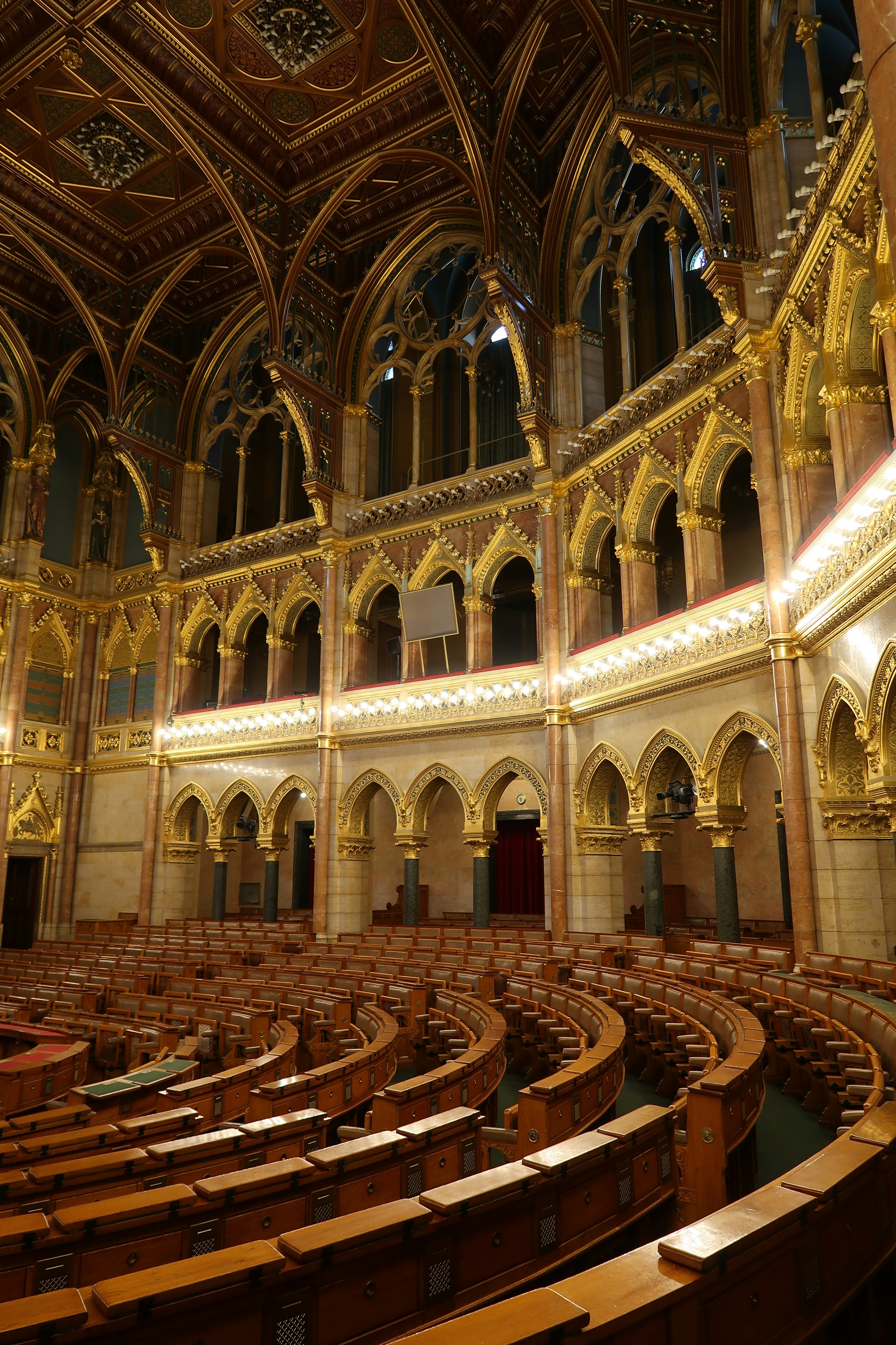 Empire of Light: A Grand Parliament Hall Revealingits Golden Arches
