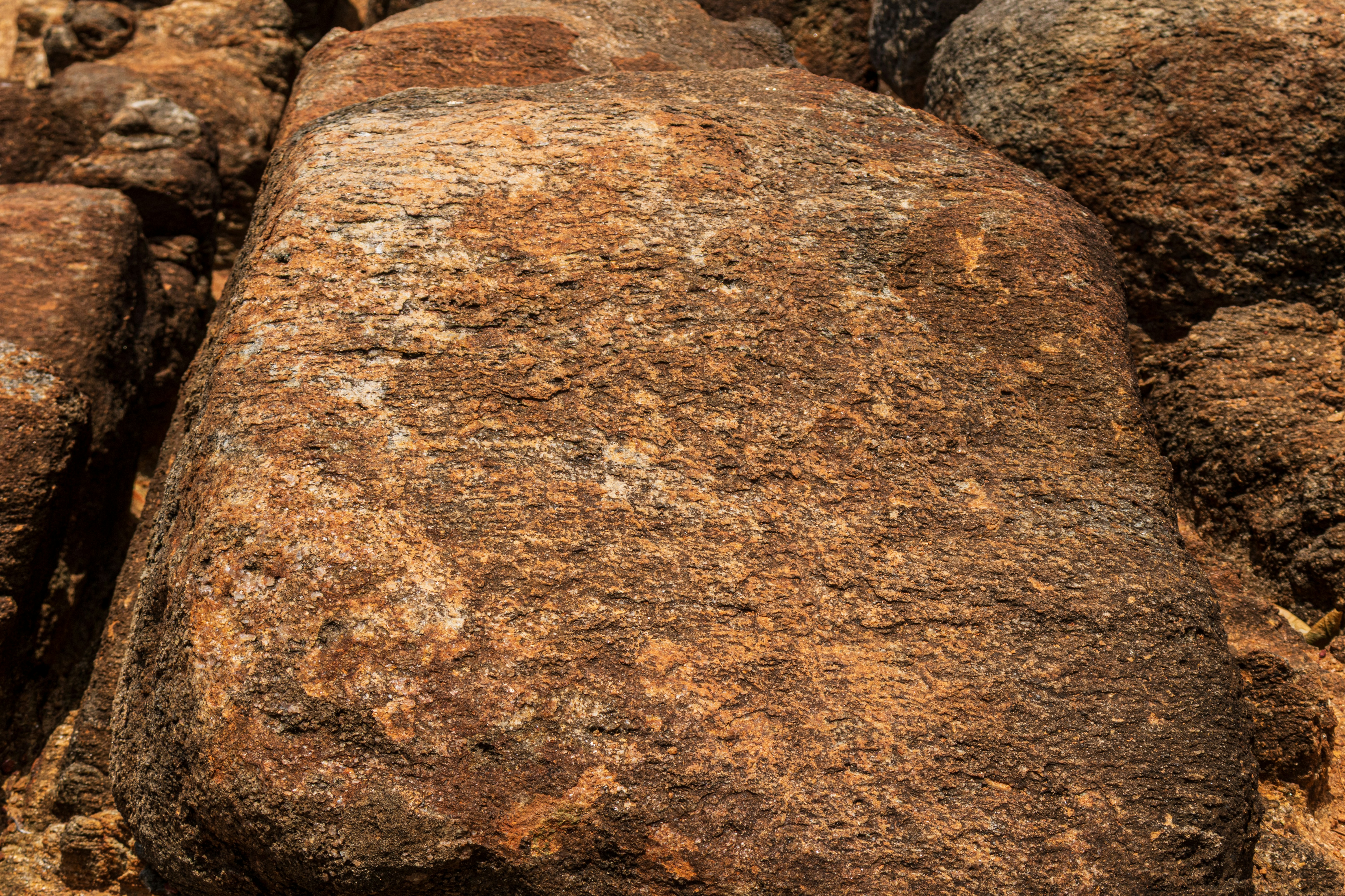 Granite Canvas: Weathered Stone Texture in Warm Light