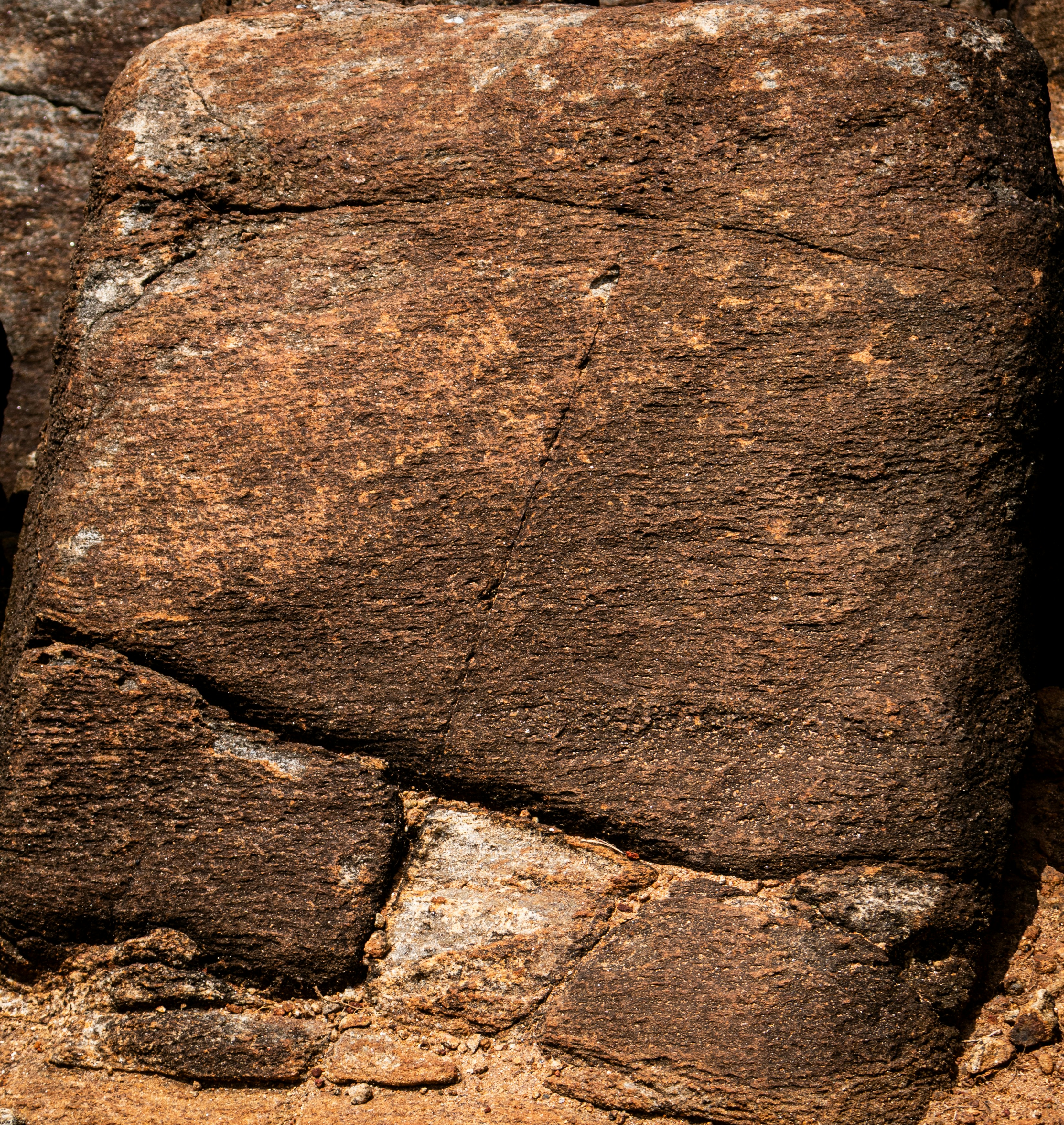 Weathered Ridge: A Close-up of Rough Stone Layers