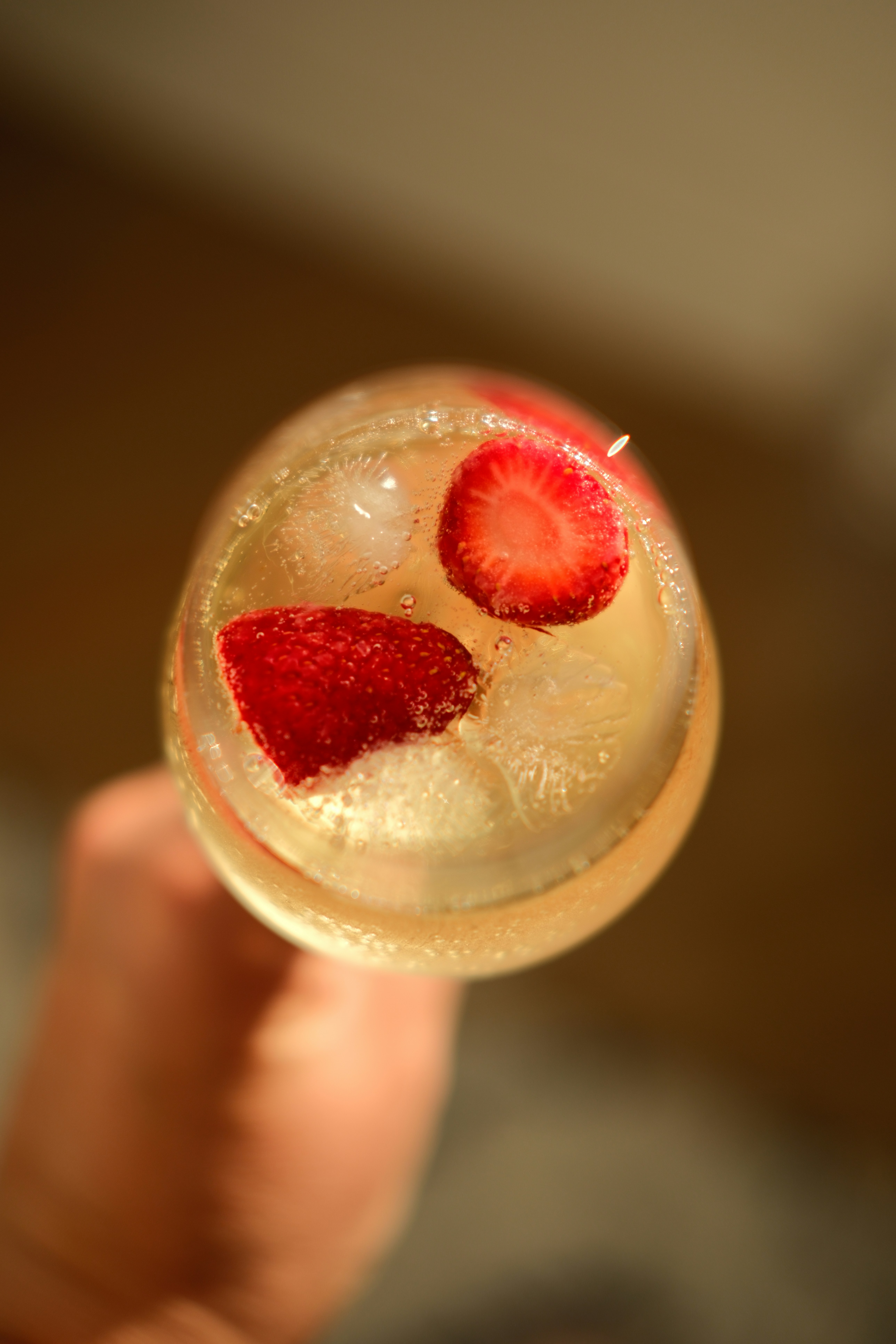 Strawberry Spotlight: A Fruity View Through a Glass