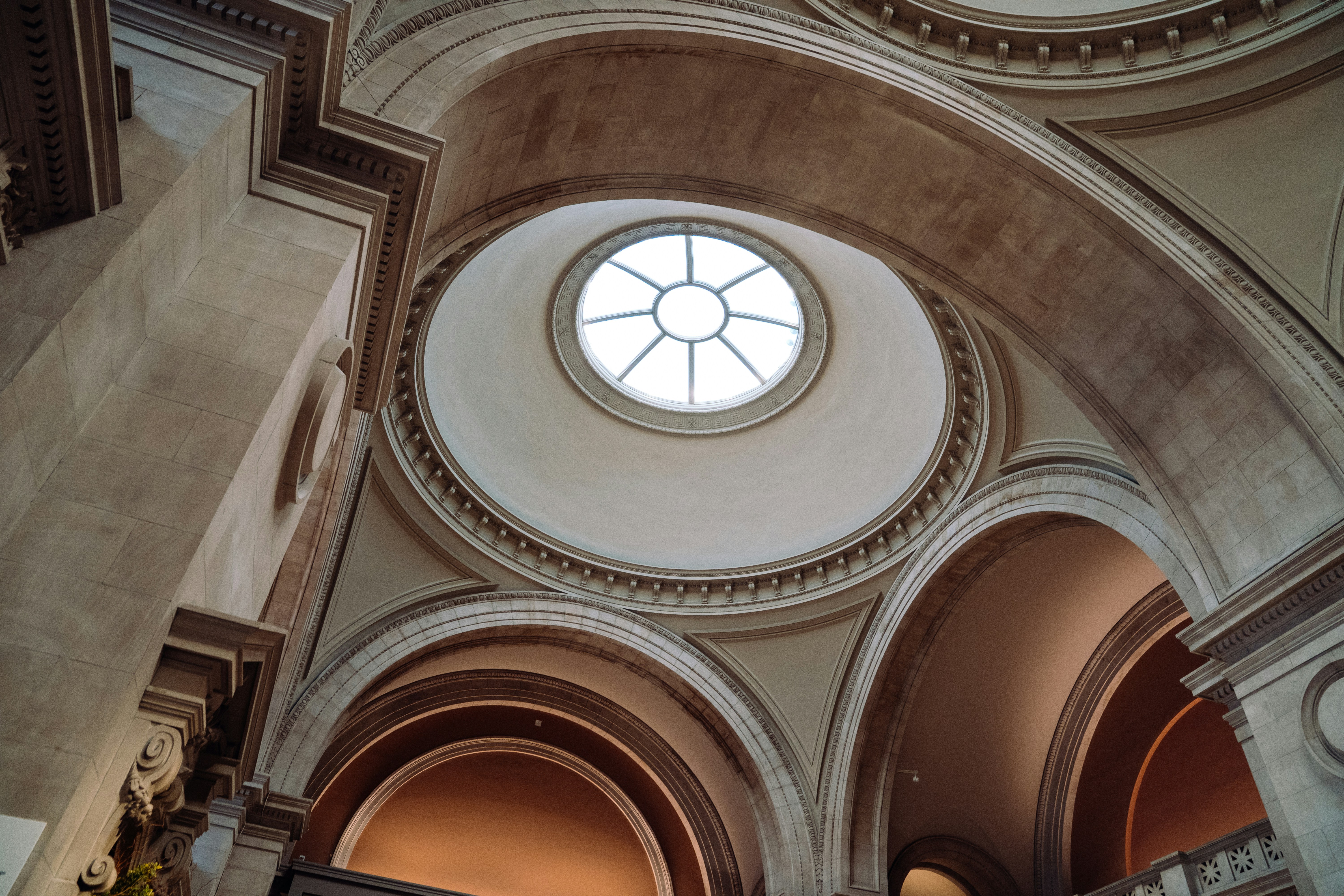 Dome of Light: Circular Window Framed by Archways