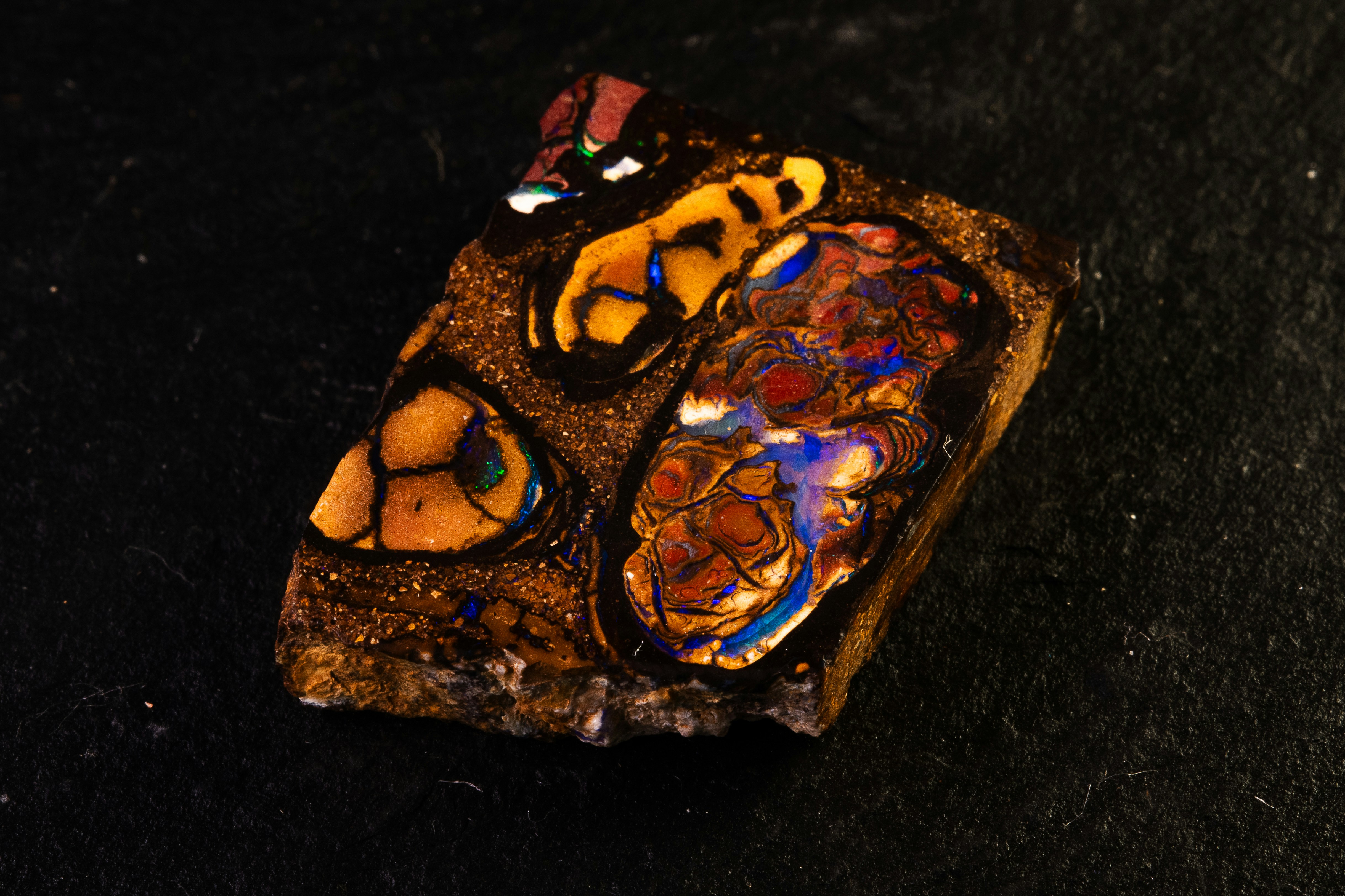 Cross-Section of Enchanted Mosaic in a Meteorite