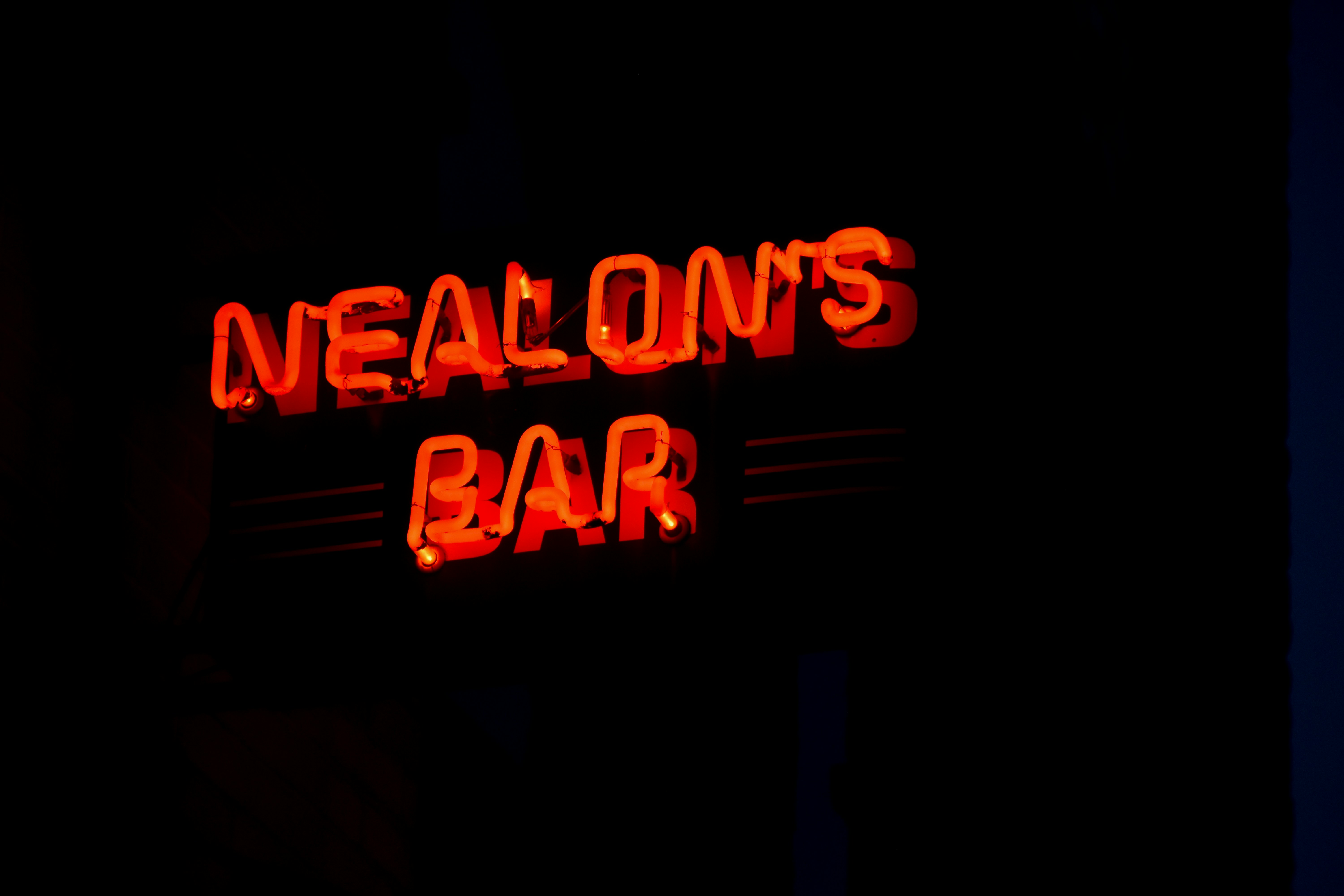 Neon Sign, Dark Barfront