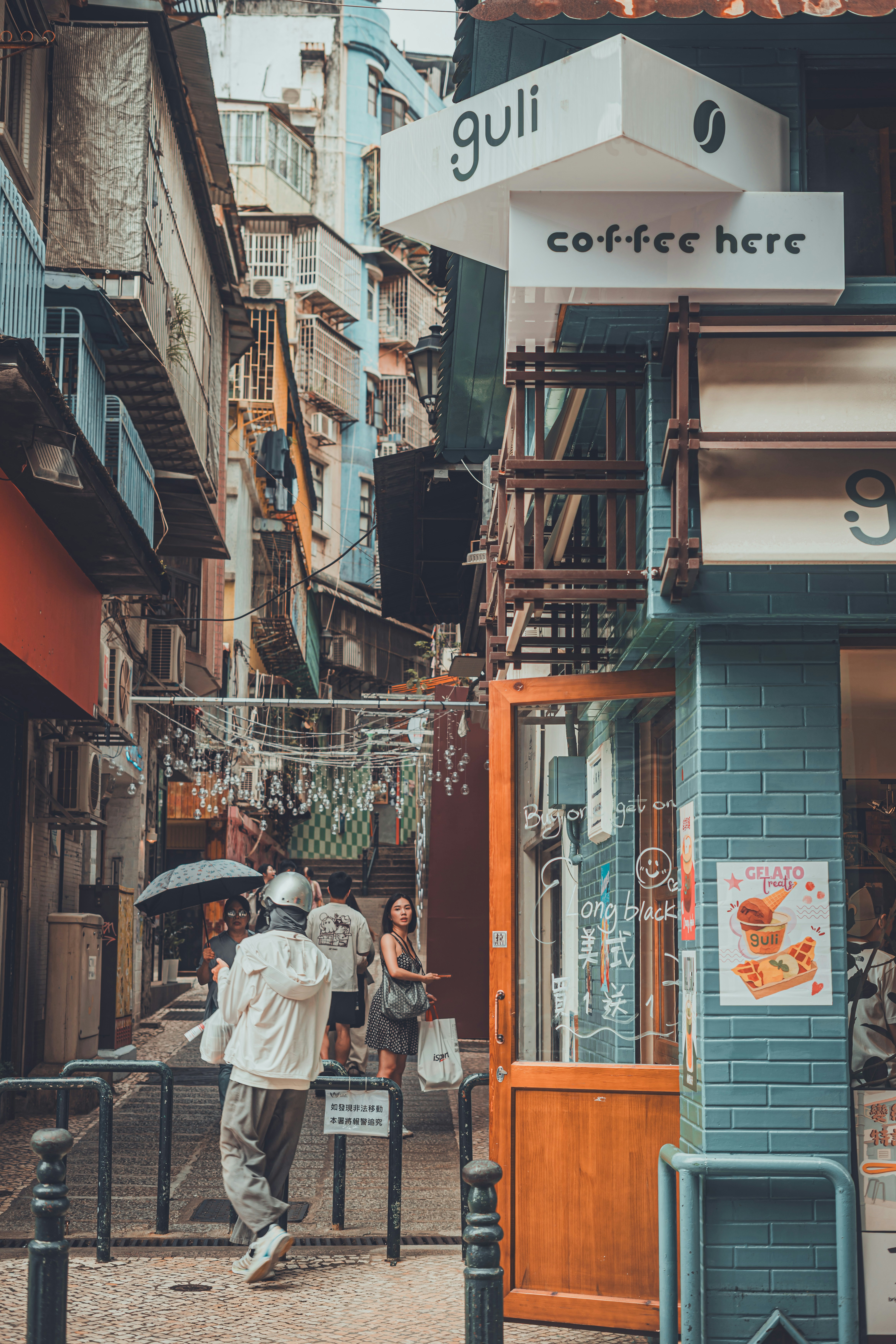 Urban Nook: A Quiet Corner of a Bustling Alley