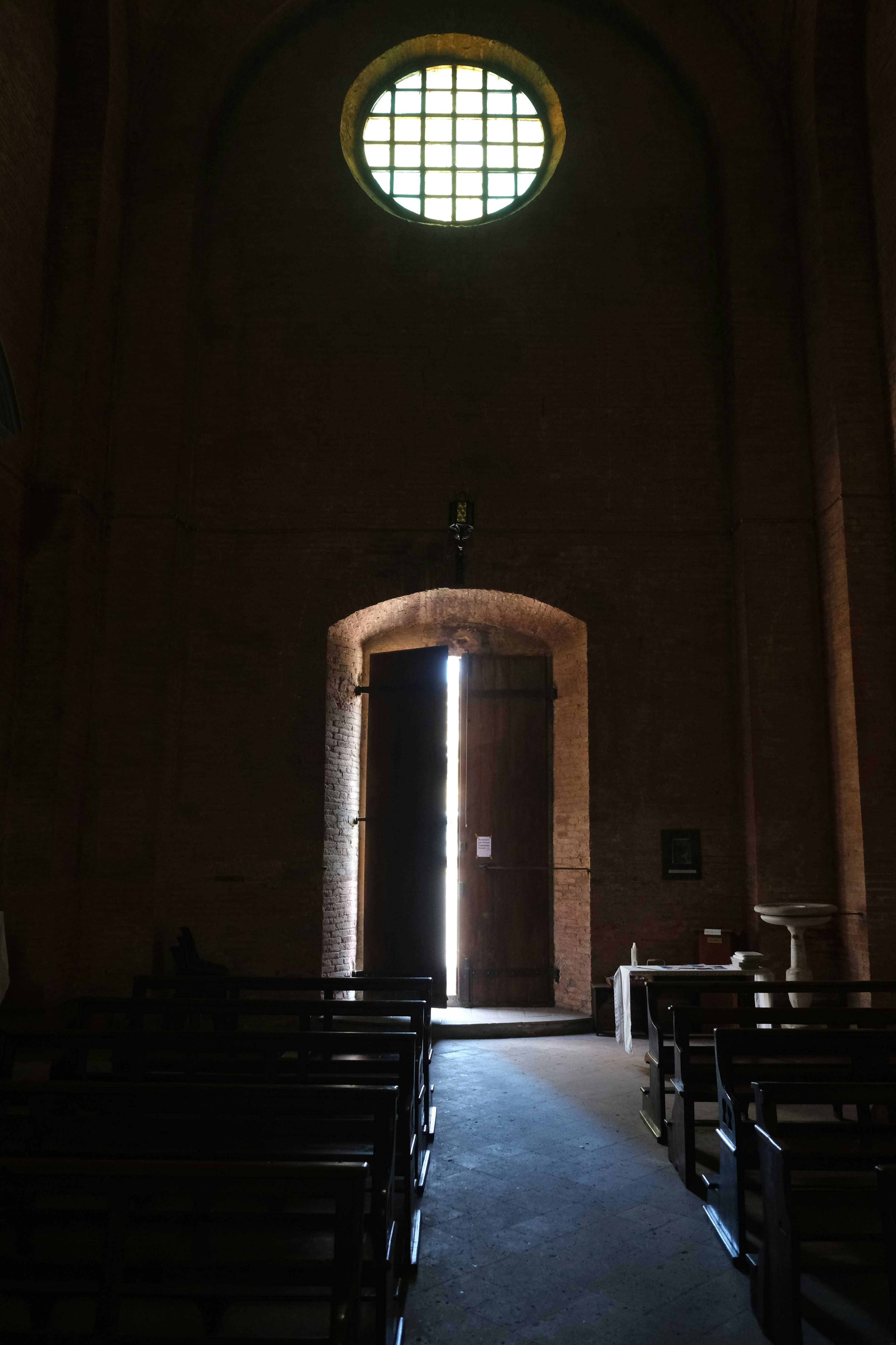 Light at the Door: A Quiet Interior of an Old Church