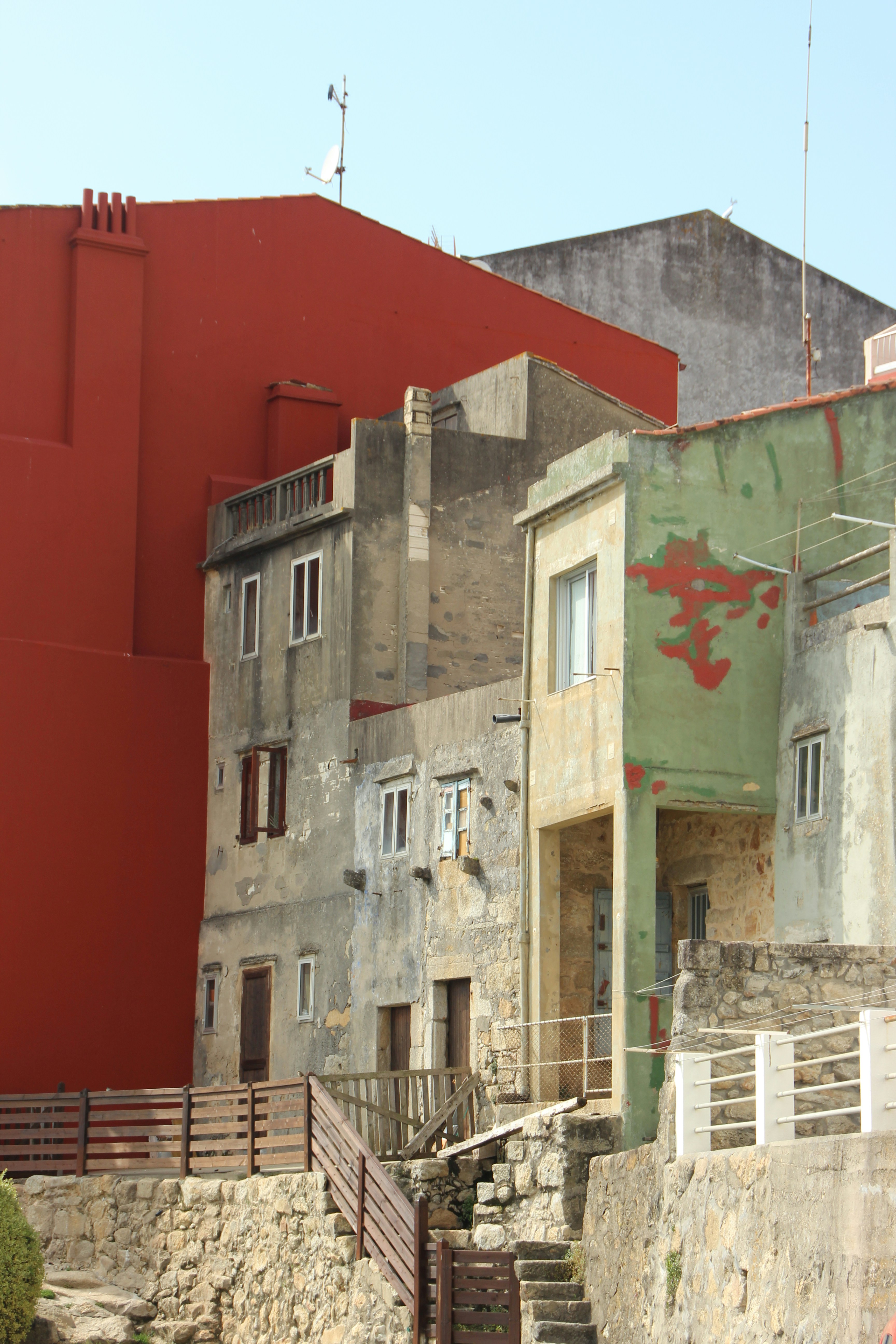 Colorful Facades Rising Above Weathered Steps
