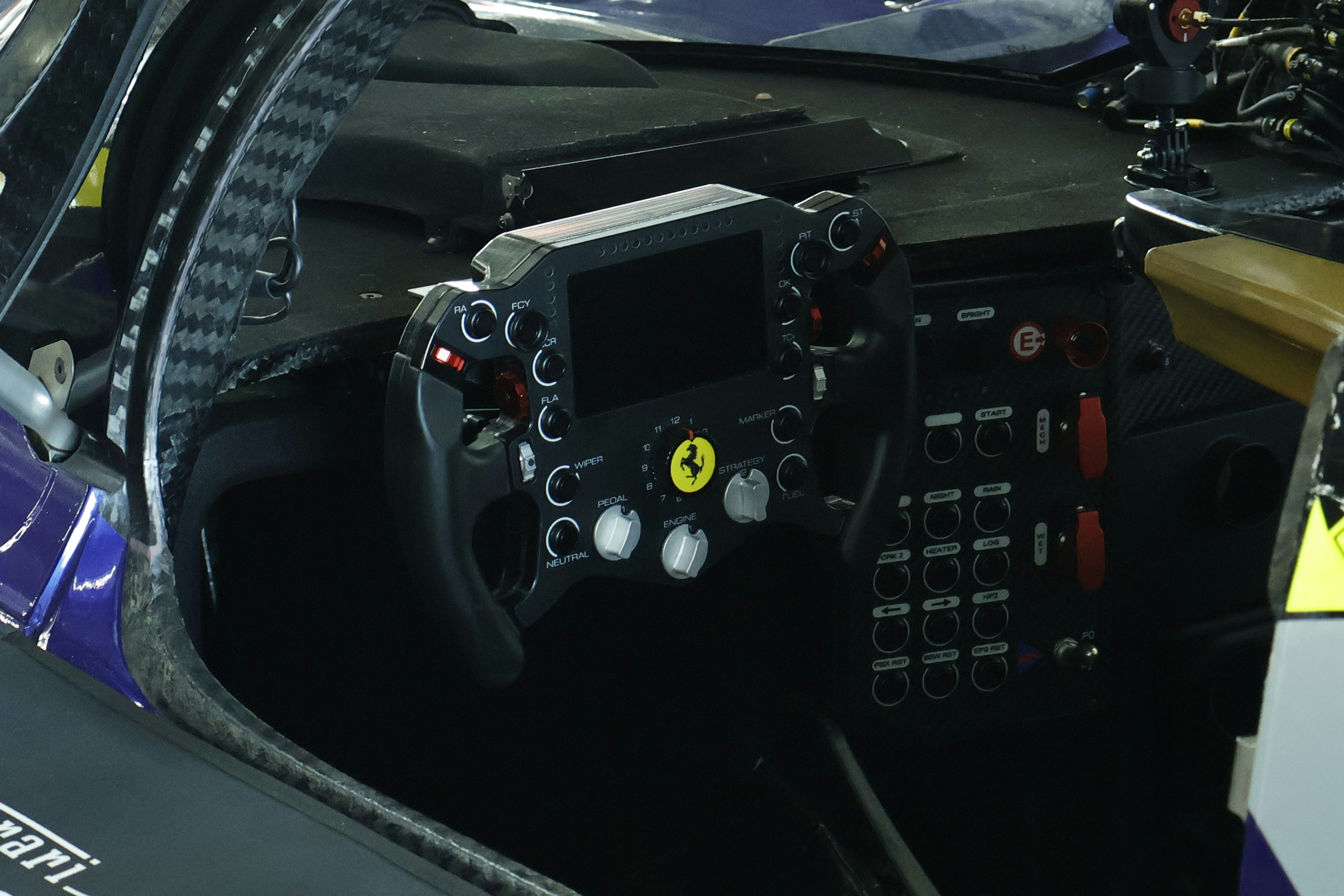 Ferrari-Inspired Cockpit: Precision Controls at Rest