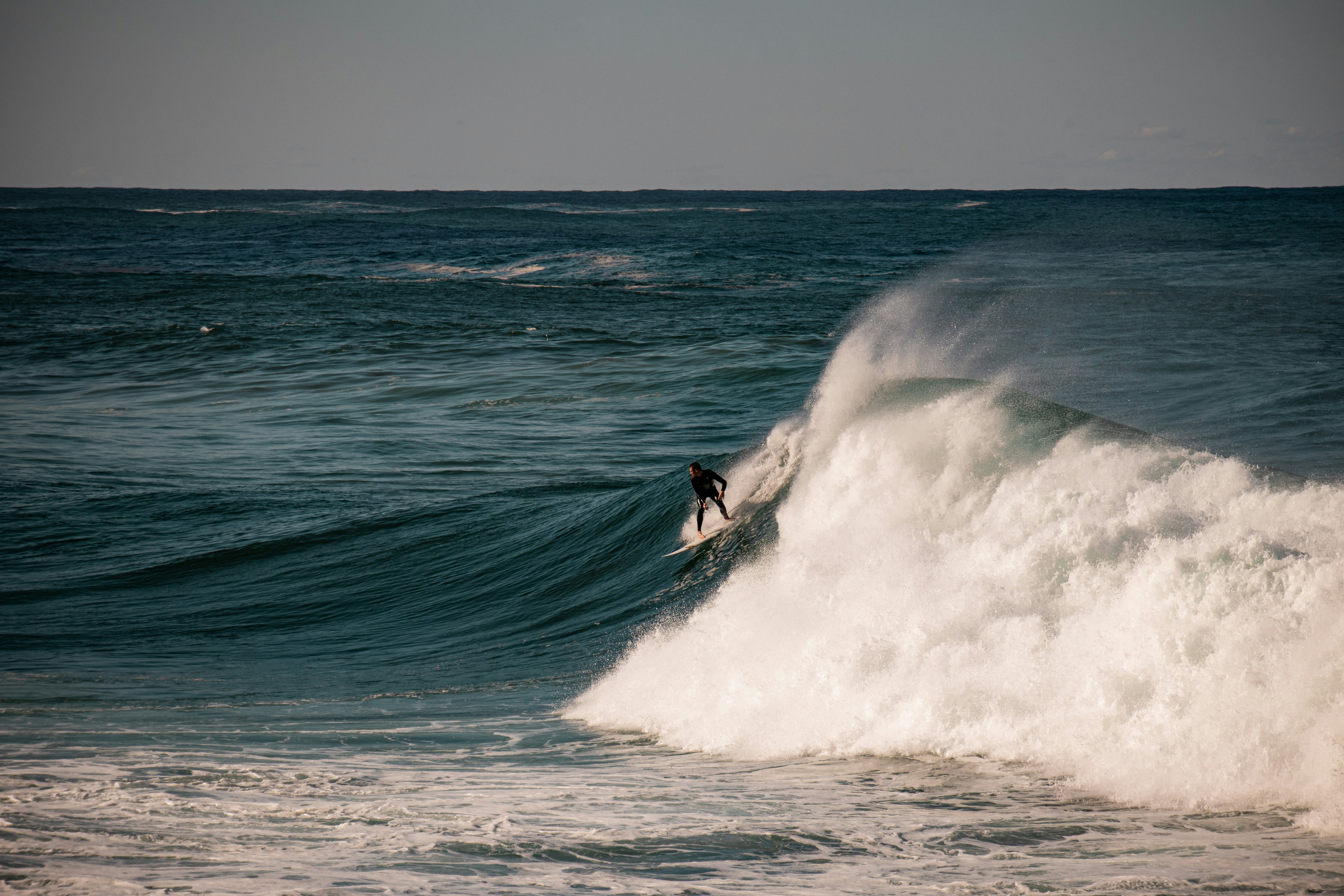 Cresting Wave Rider: Focused on the Surfer in the Lip