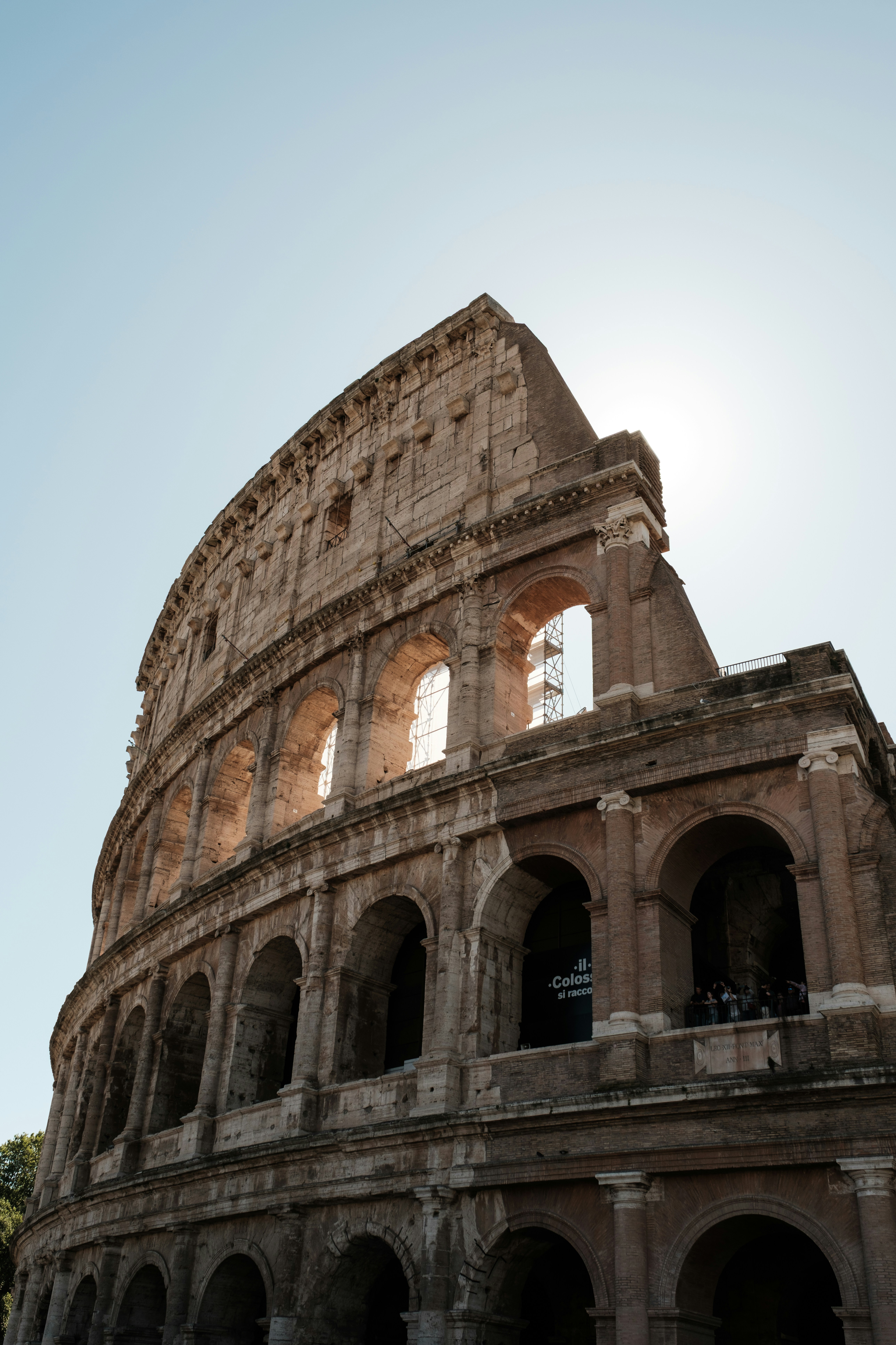 Coliseum in Late Sun: Arches against a Clear Sky