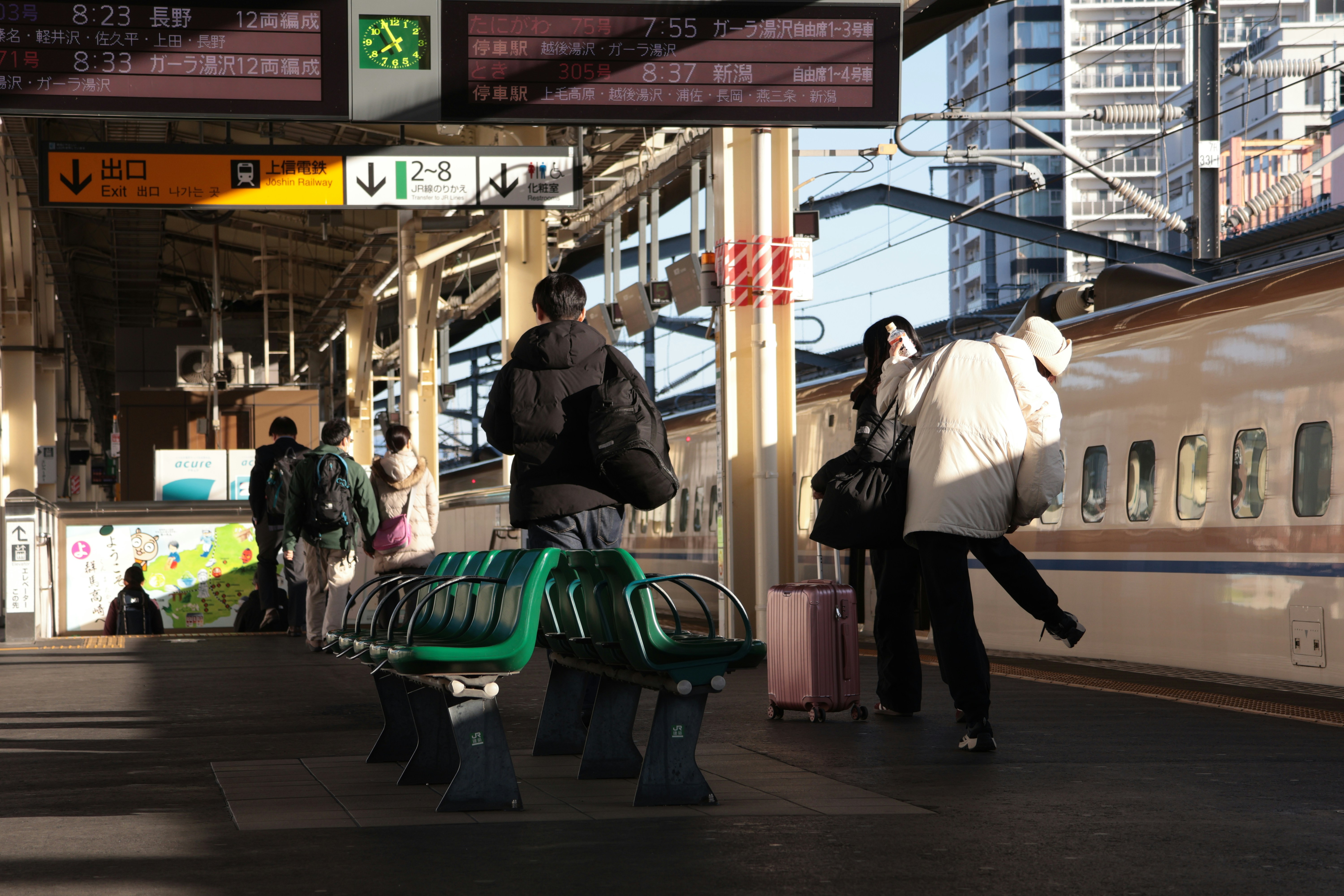 Platform Pulse: Travelers, Trains, and Translucent Light at a Busy Station