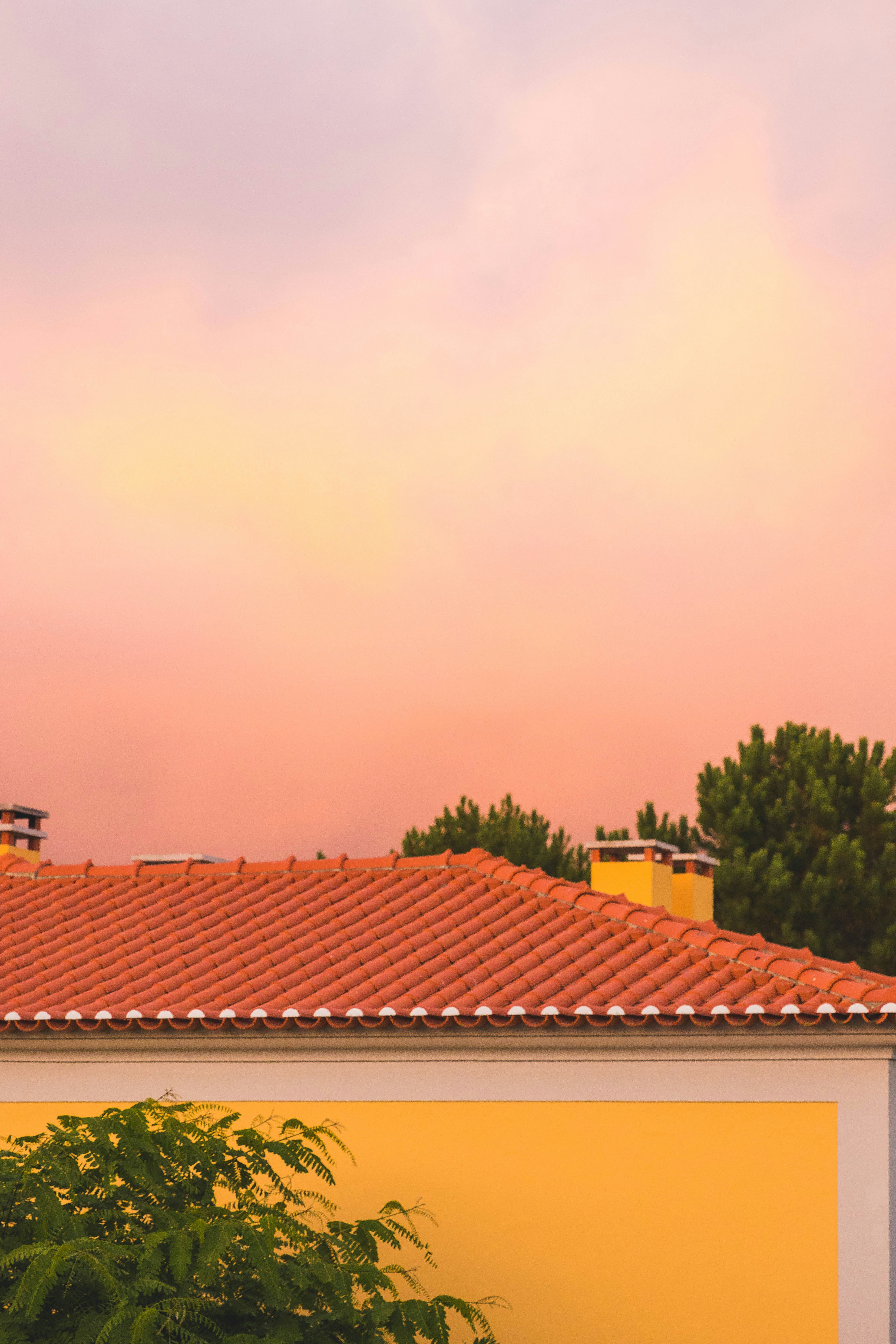 Sunset Roofscape: Warm Hues over a Quiet Terrace