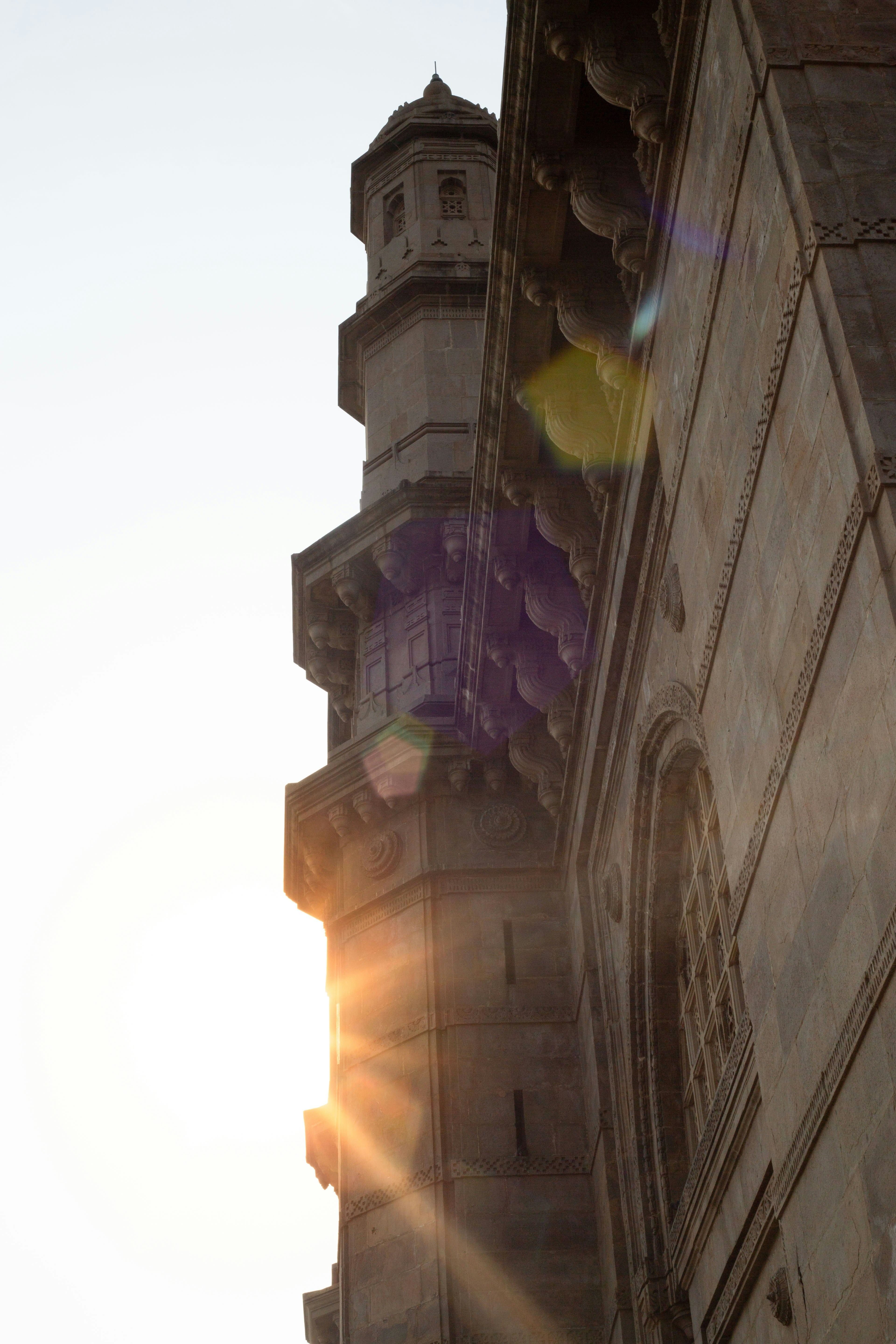 Sunlit Corner: An Ancient Facade Warmed by Evening Rays