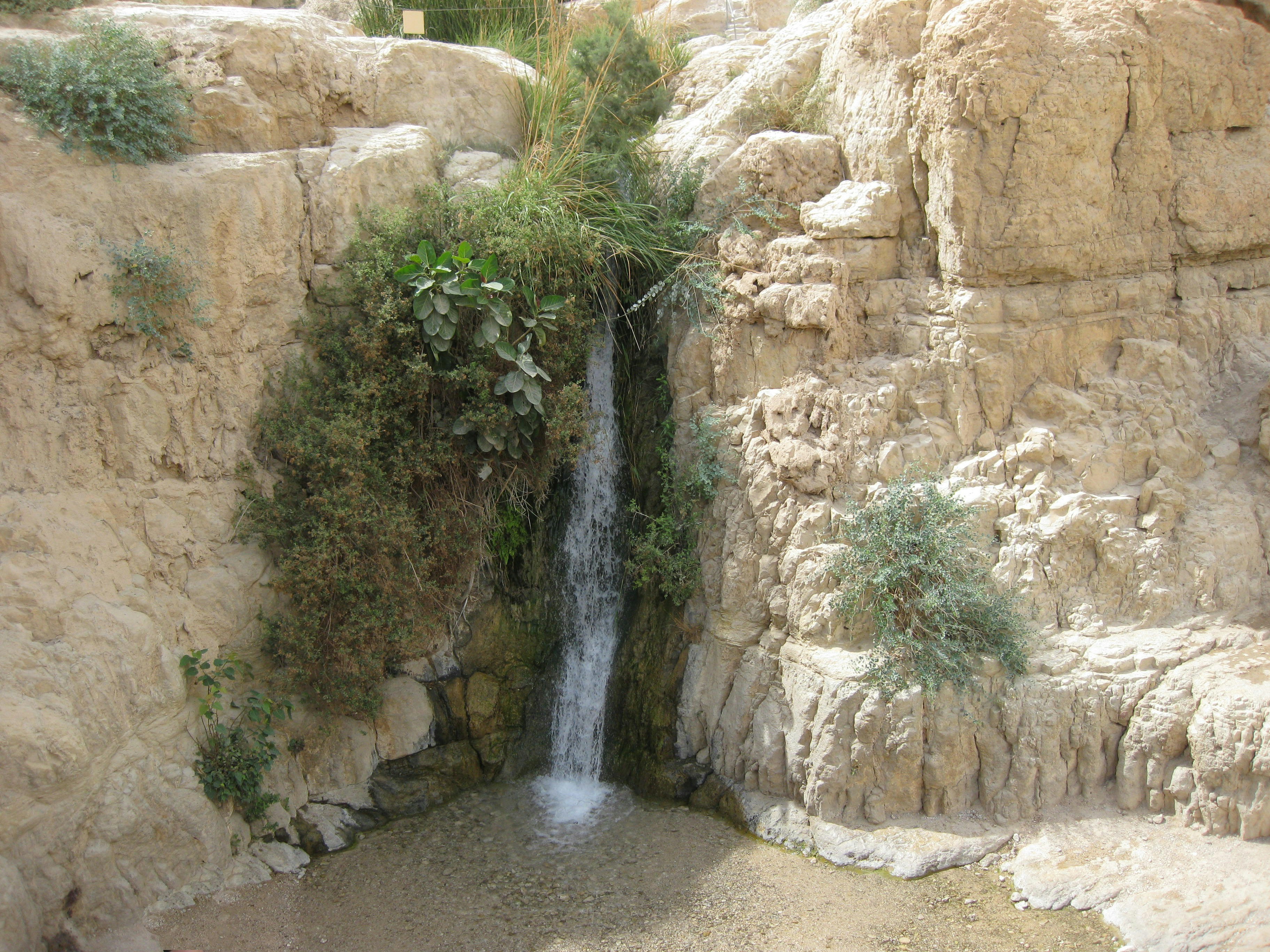 Creekside Veil: A Narrow Canyon Waterfall Between Weathered Cliffs