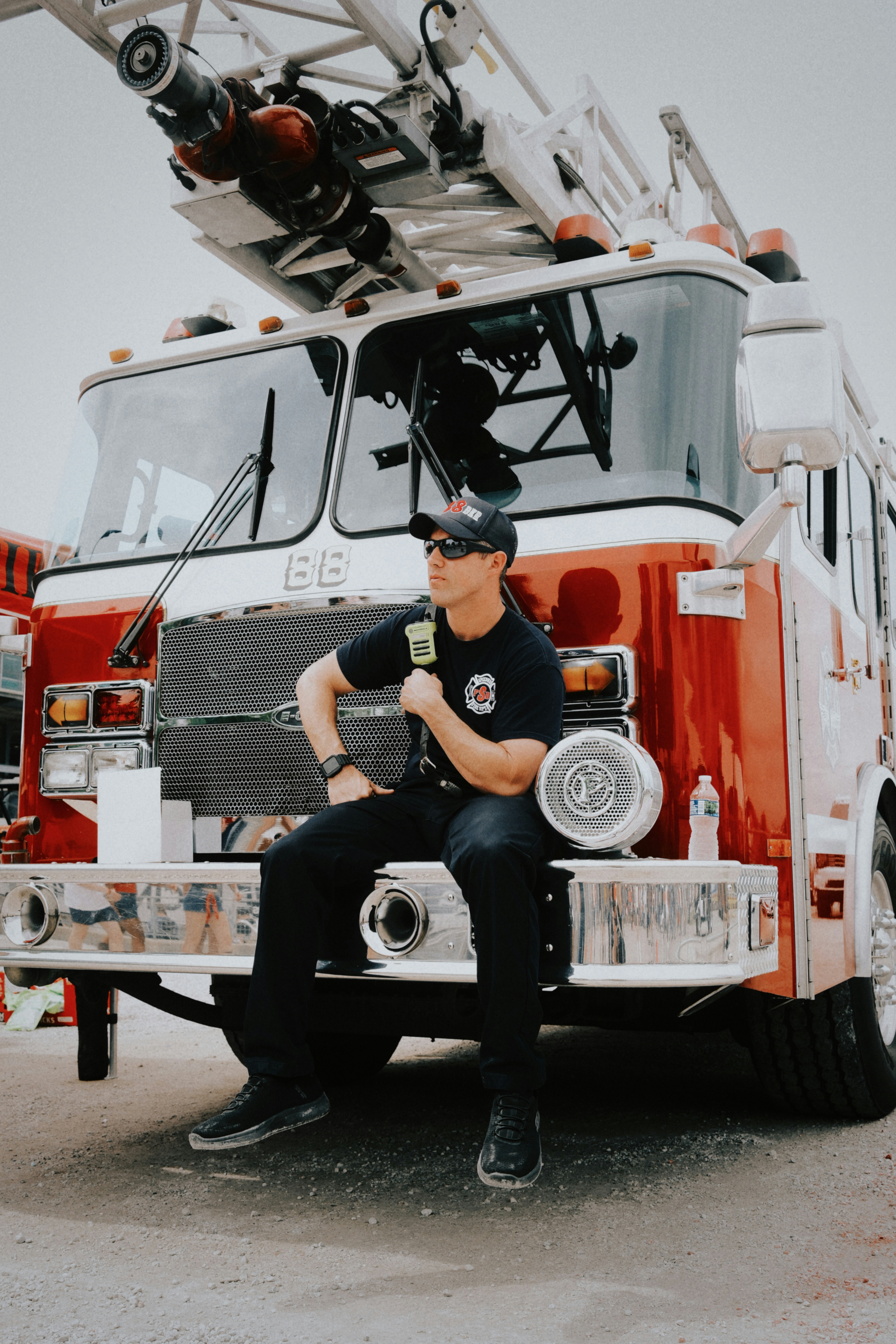Firetruck Briefing: Moment of Pause in Front of a Responder's Rig