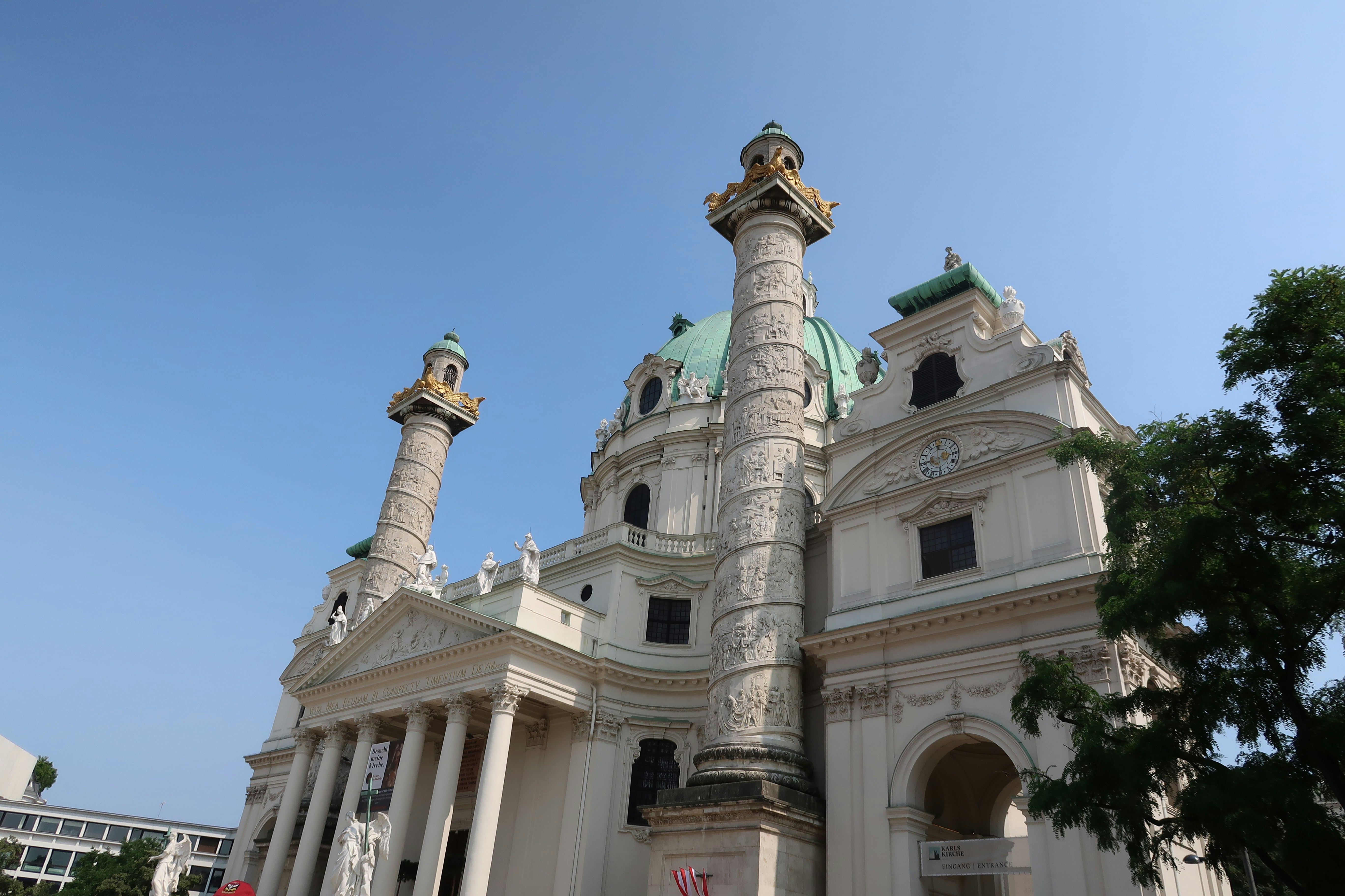 Dome and Columns: A Baroque Church Reaching Toward the Sky