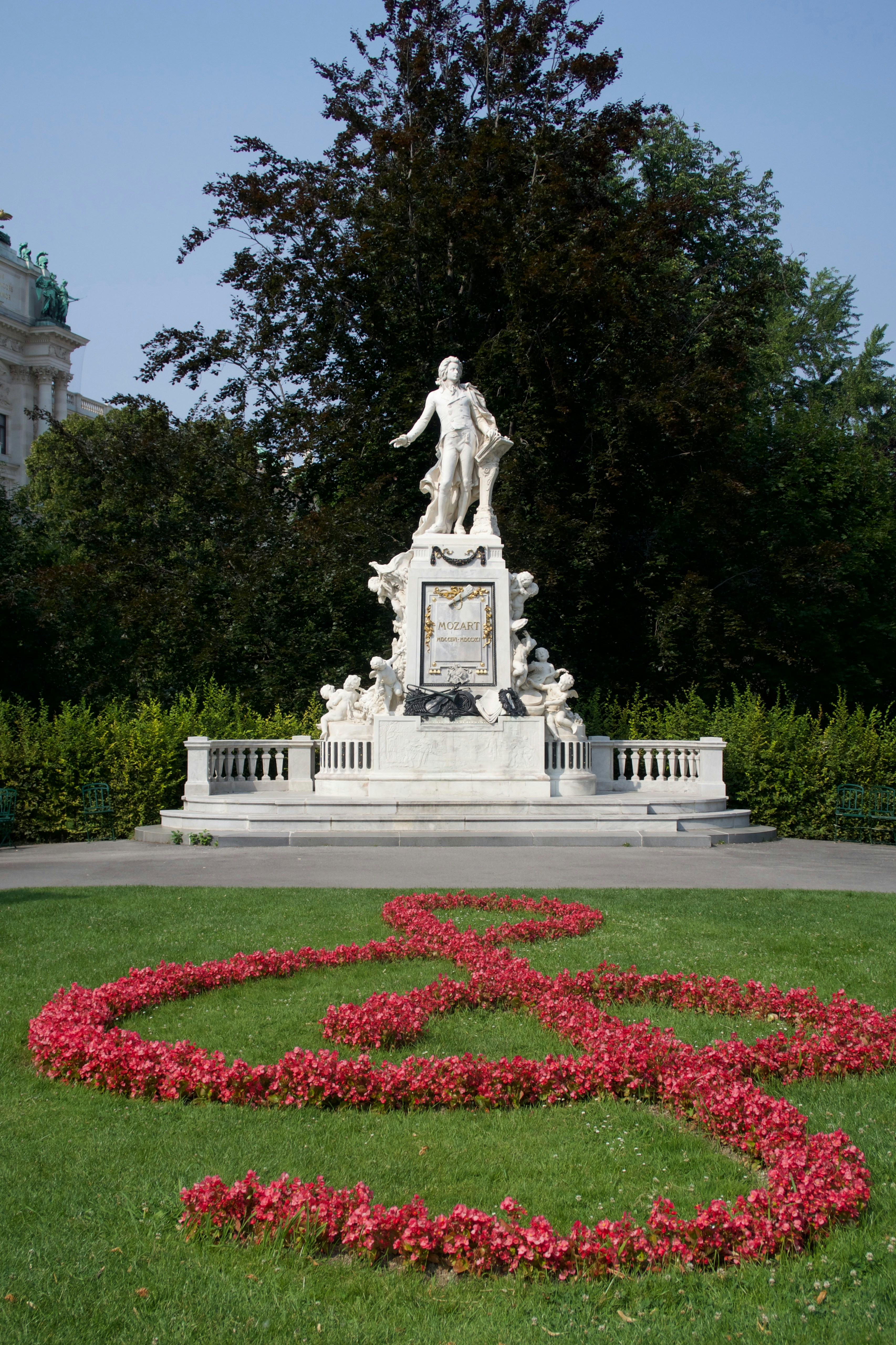 Statue Garden Symphony: Marble Hero Reaching Toward the Sky